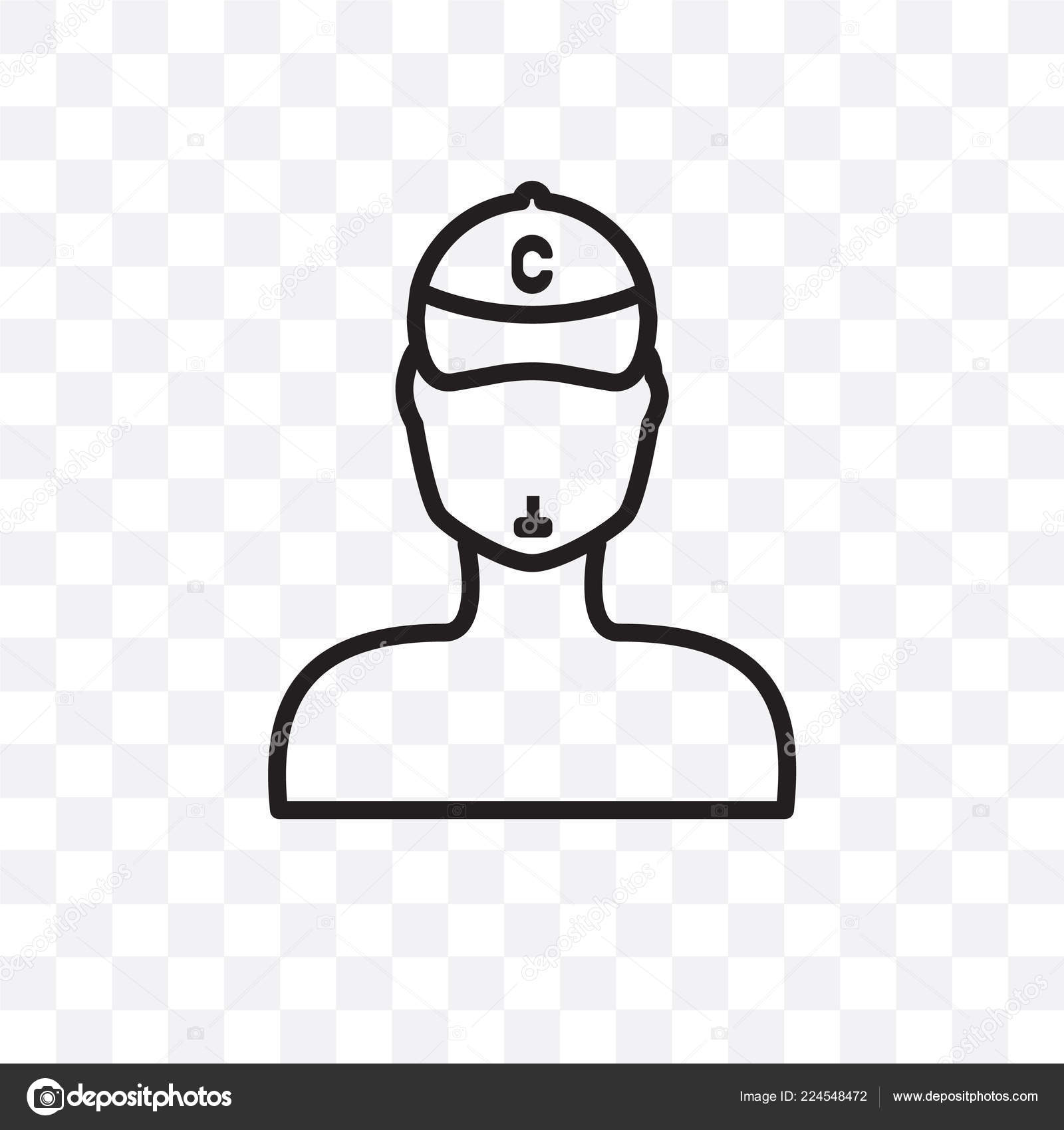 Coach Face Vector Linear Icon Isolated Transparent Background Coach ...