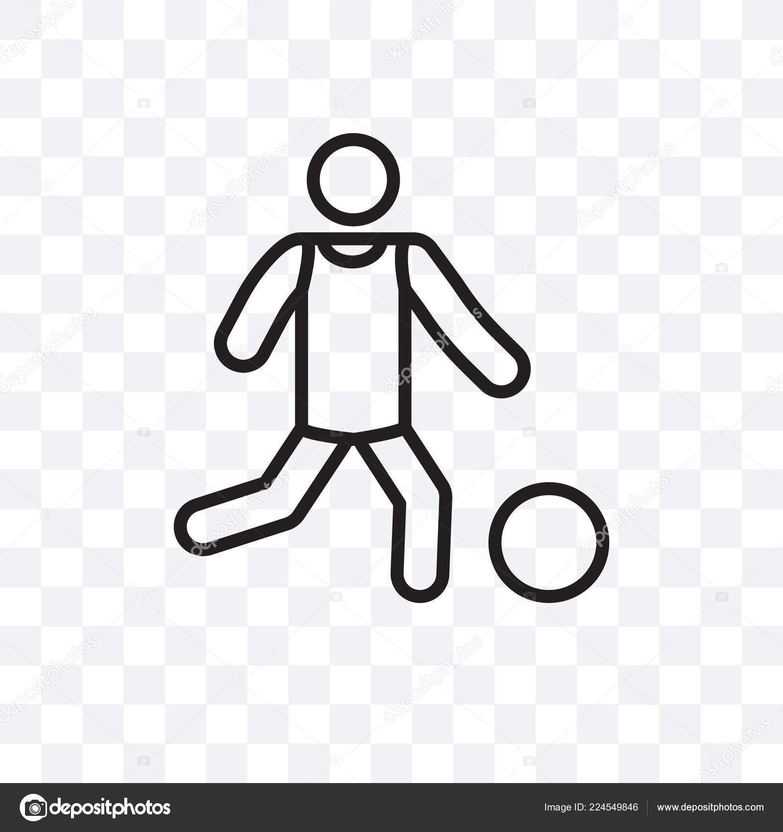 Playing Ball Vector Linear Icon Isolated Transparent Background Playing ...