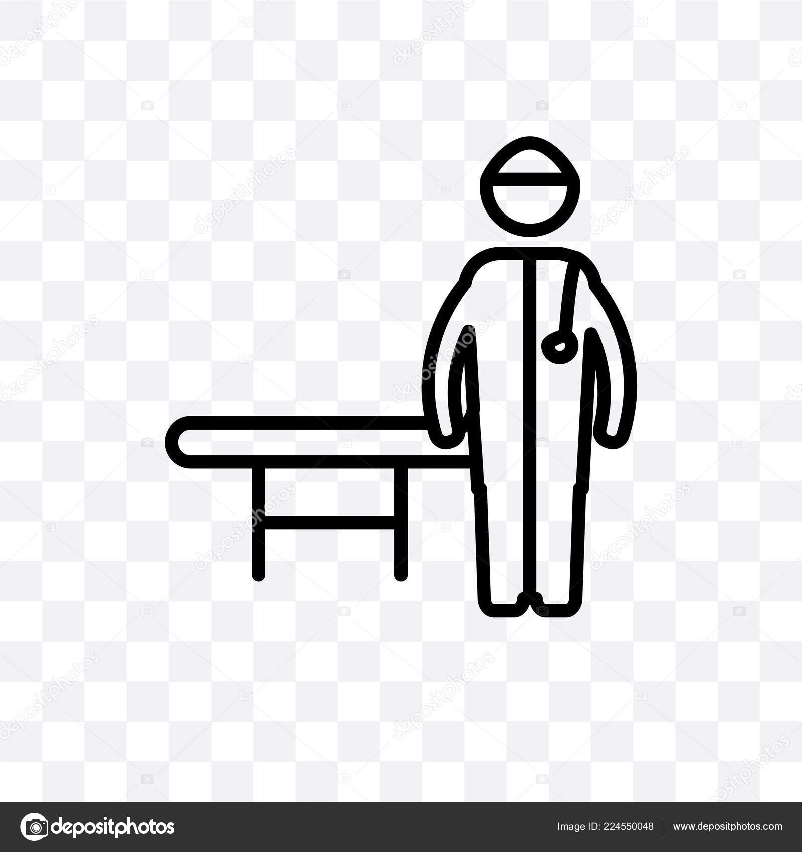 Physician Assistant Vector Linear Icon Isolated Transparent Background ...