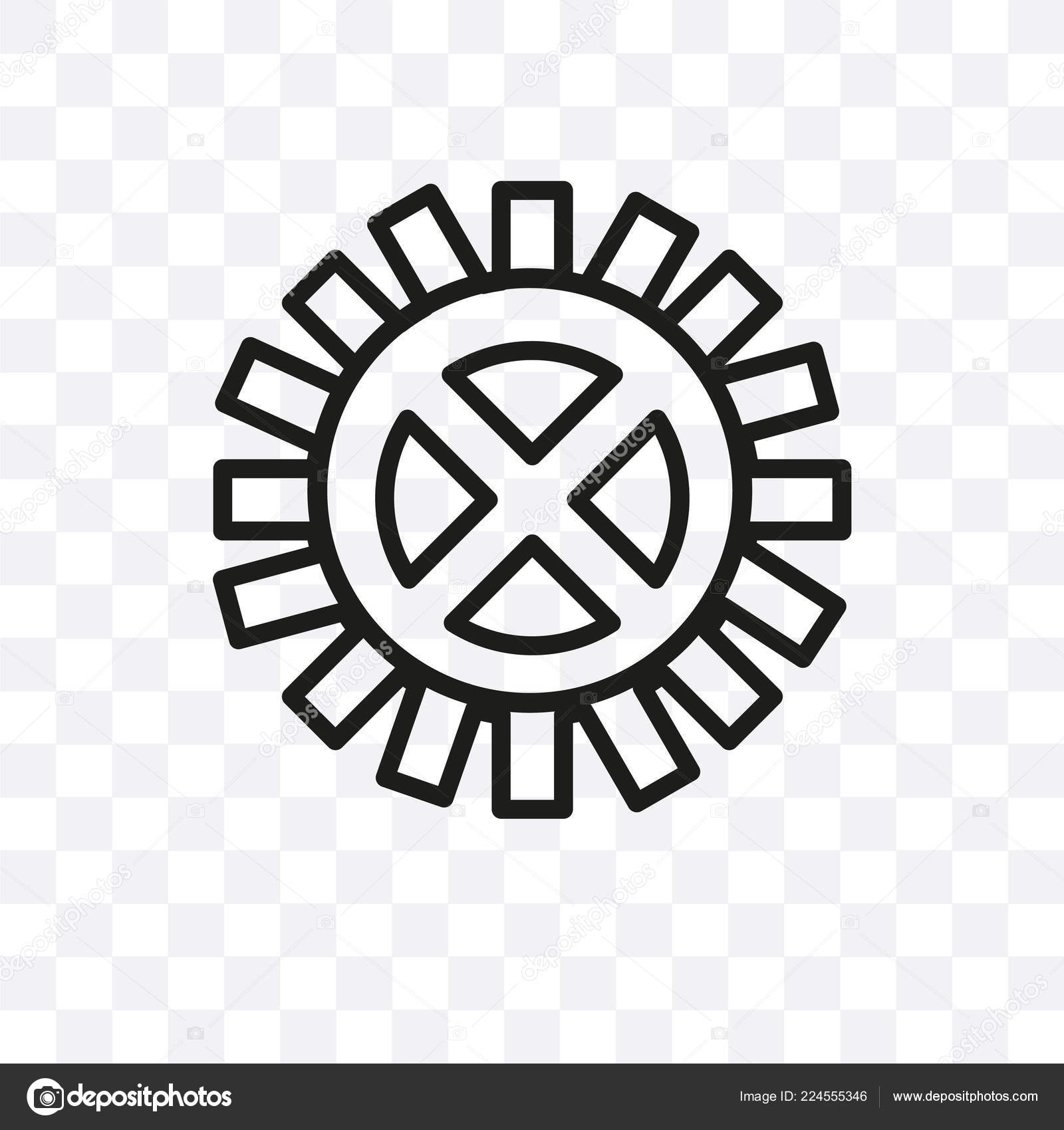 Rotary Vector Linear Icon Isolated Transparent Background Rotary ...