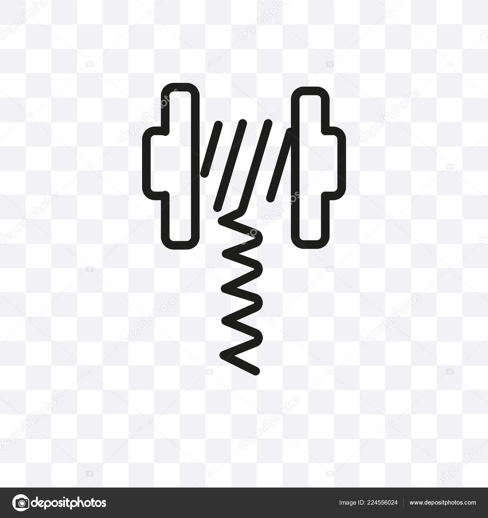 Wire Coil Vector Linear Icon Isolated Transparent Background Wire Coil ...