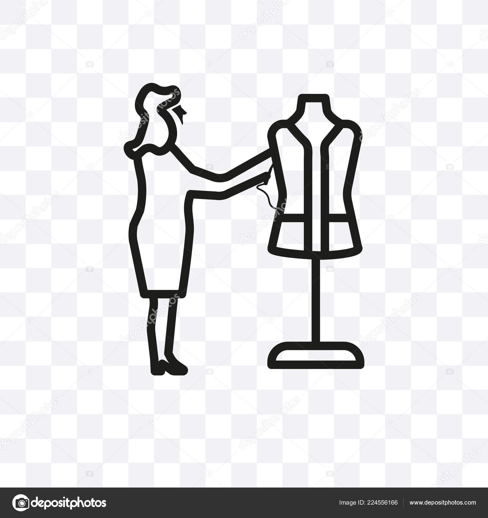 Sewing Clip Art Vector Linear Icon Isolated Transparent Background ...