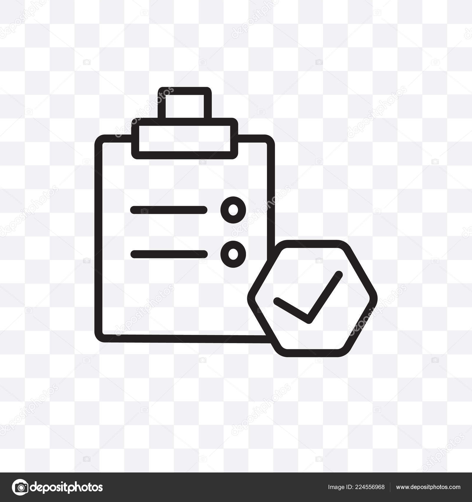 Approval Vector Linear Icon Isolated Transparent Background Approval ...