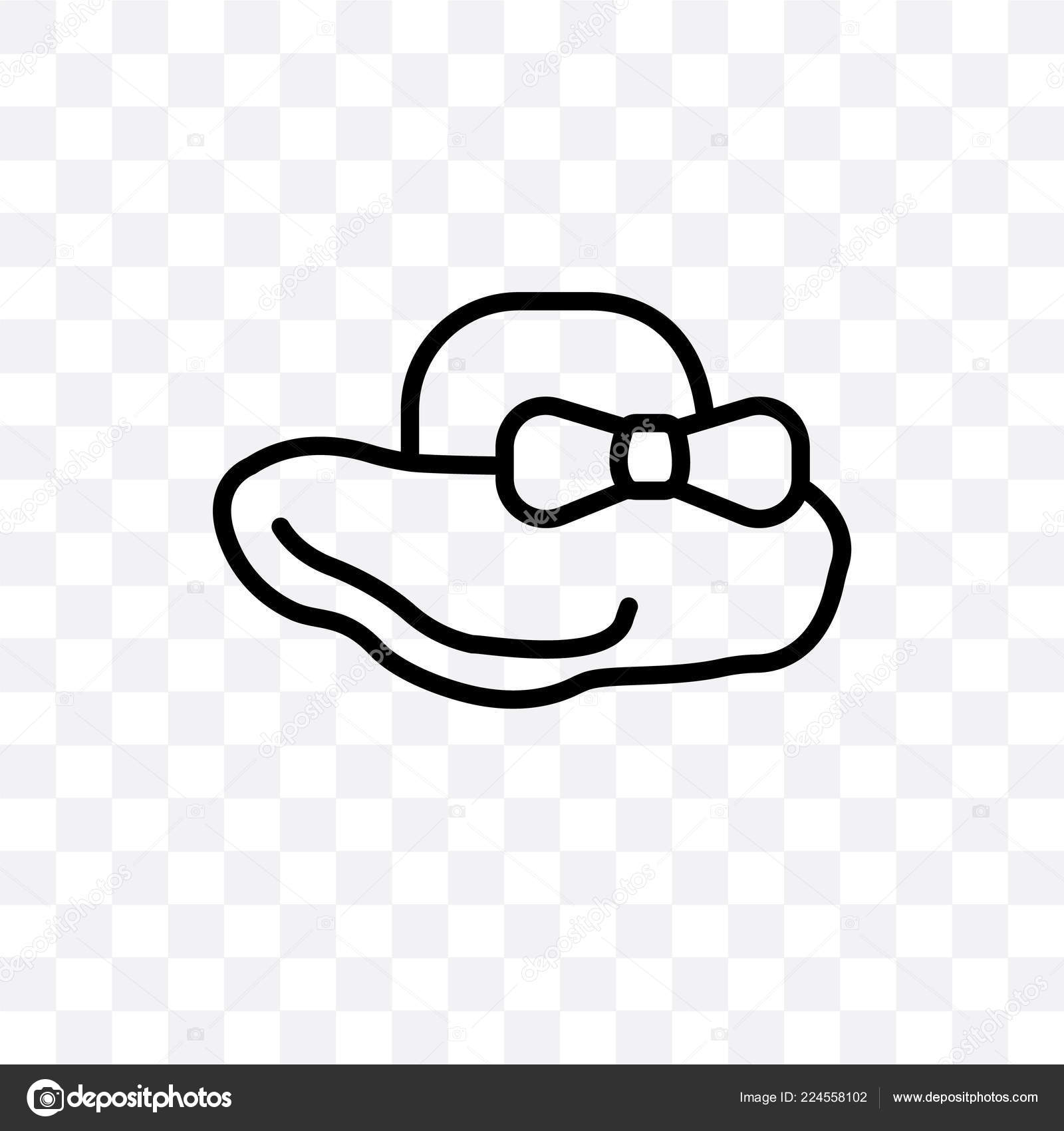 Pamela Hat Vector Linear Icon Isolated Transparent Background Pamela ...