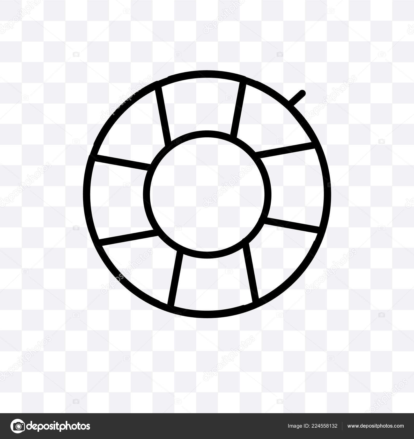 Rubber Ring Vector Linear Icon Isolated Transparent Background Rubber ...
