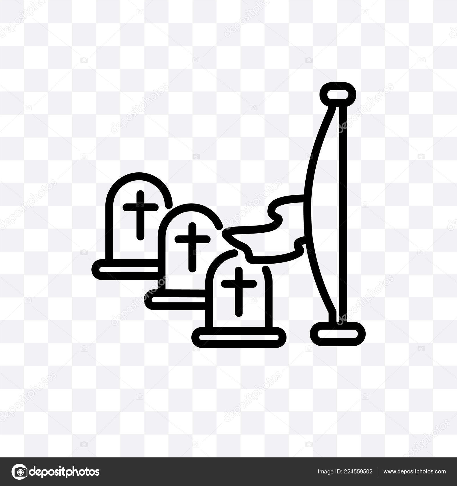 Memorial Day Vector Linear Icon Isolated Transparent Background ...