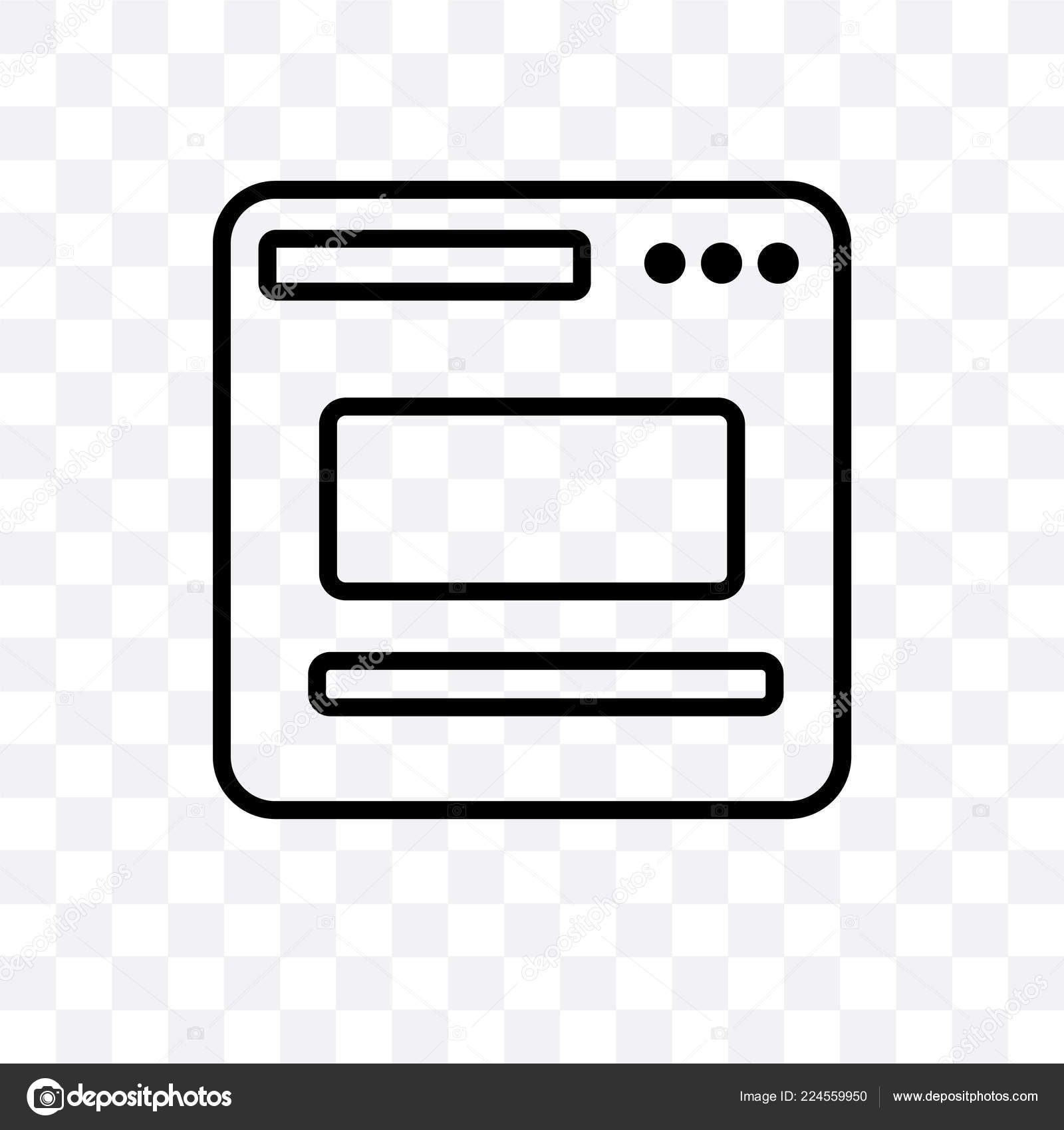 Layout Vector Linear Icon Isolated Transparent Background Layout ...