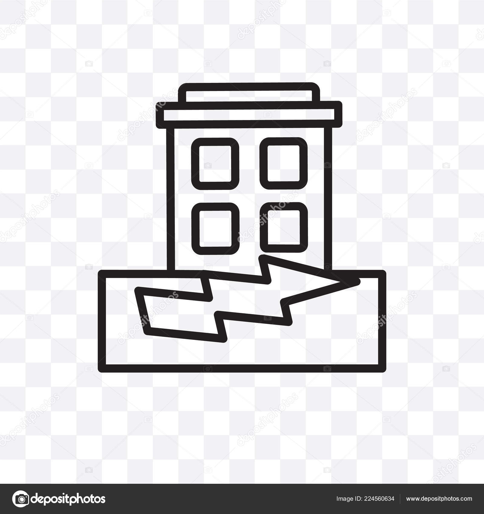 Ícone Linear Vetorial Ruptura Isolado Fundo Transparente Conceito ...