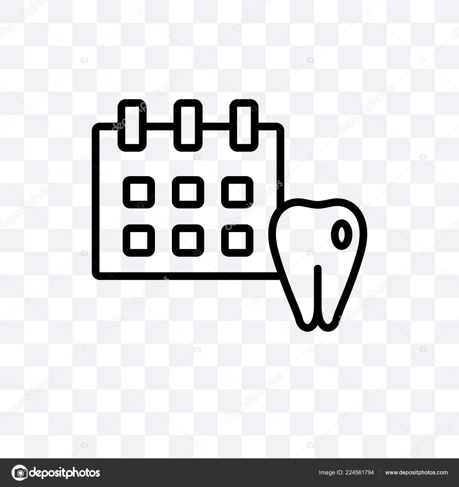 Medical Appointment Vector Linear Icon Isolated Transparent Background ...