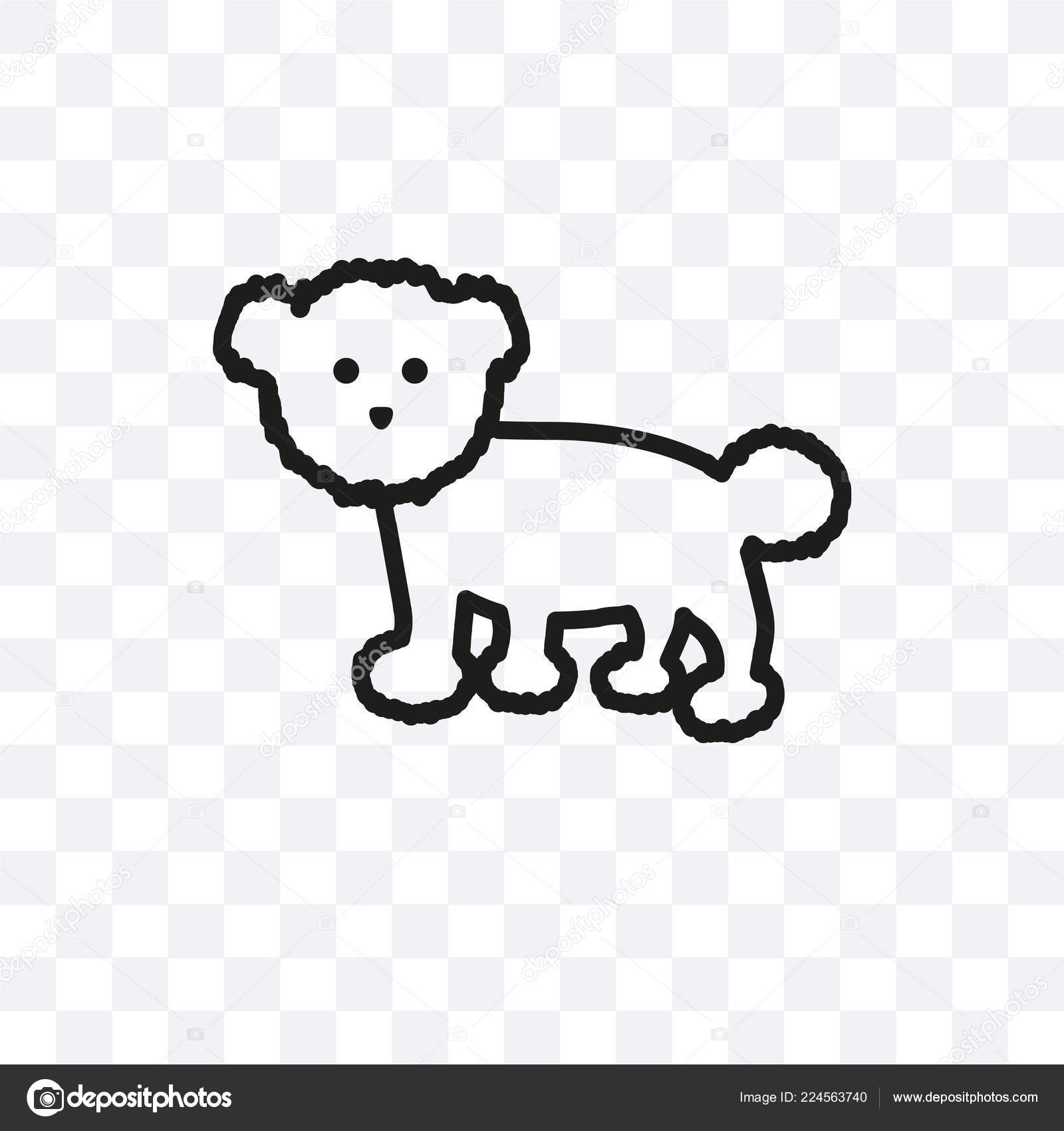 Bloodhound Dog Vector Linear Icon Isolated Transparent Background ...