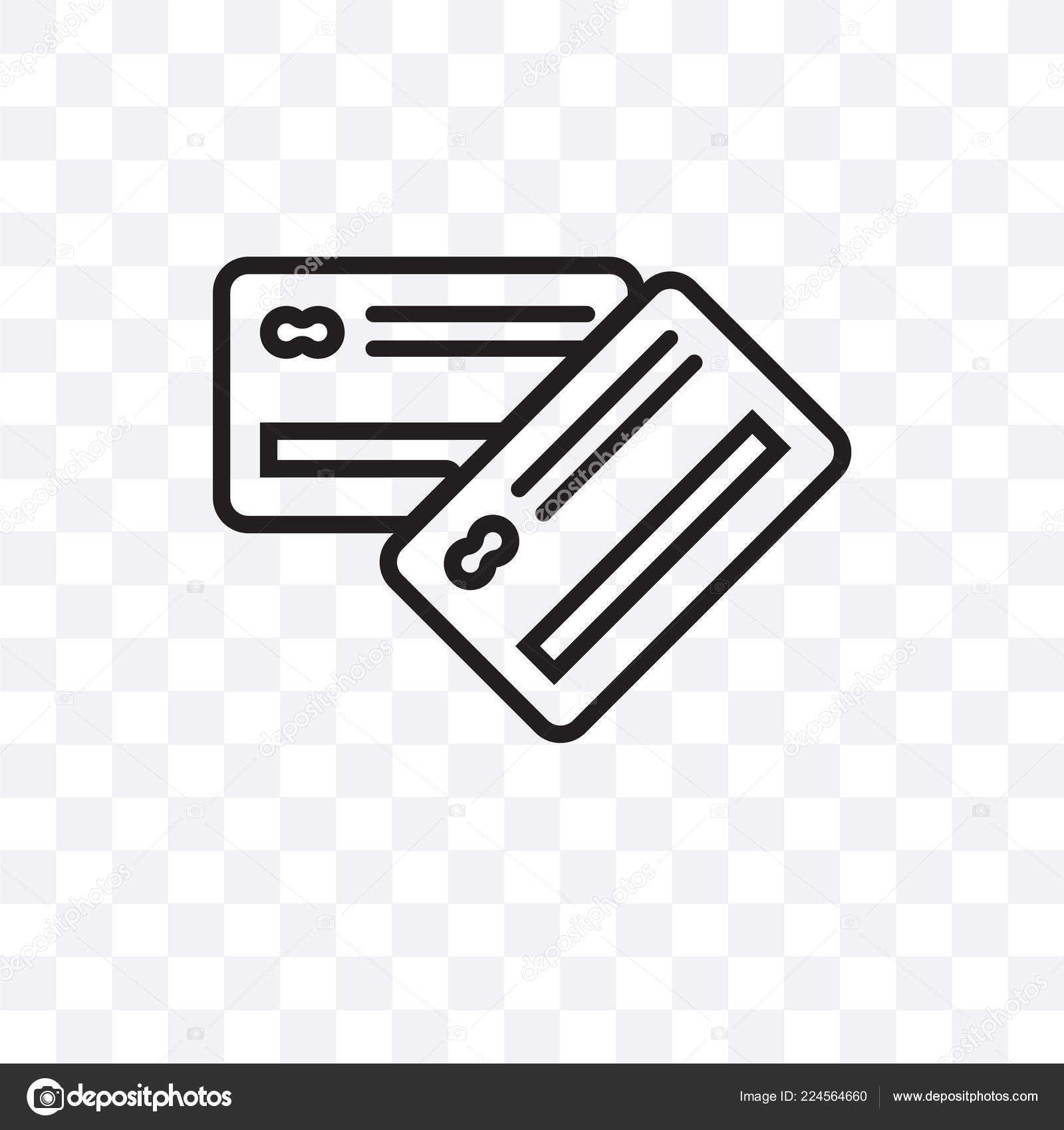 Cit Card Vector Linear Icon Isolated Transparent Background Cit Card ...