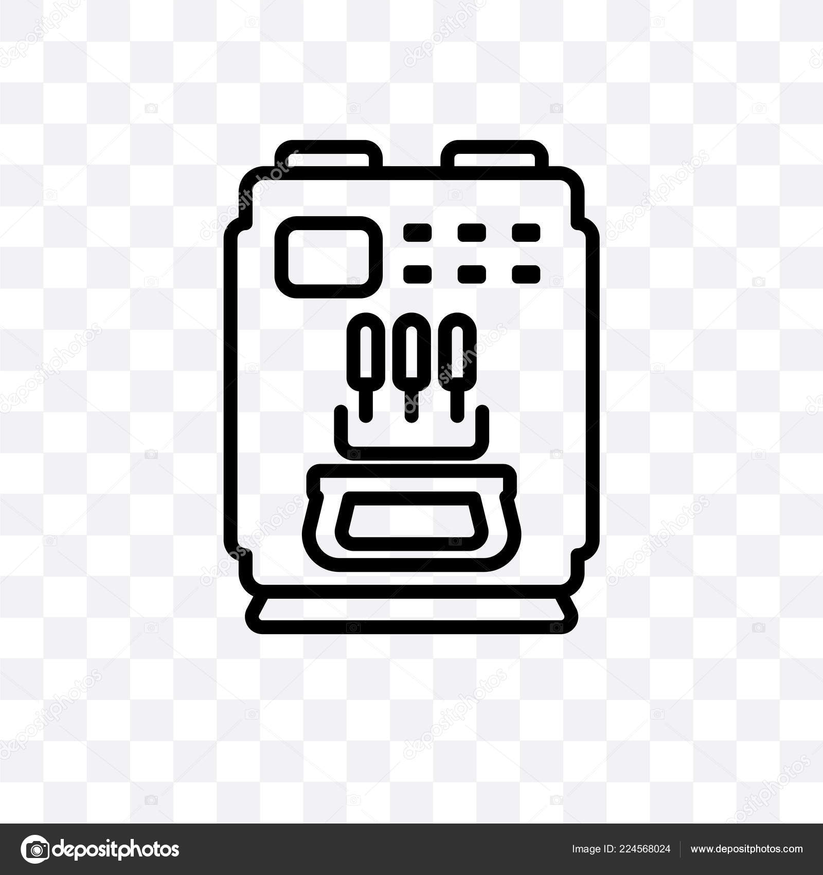 Ice Cream Maker Vector Linear Icon Isolated Transparent Background Ice ...