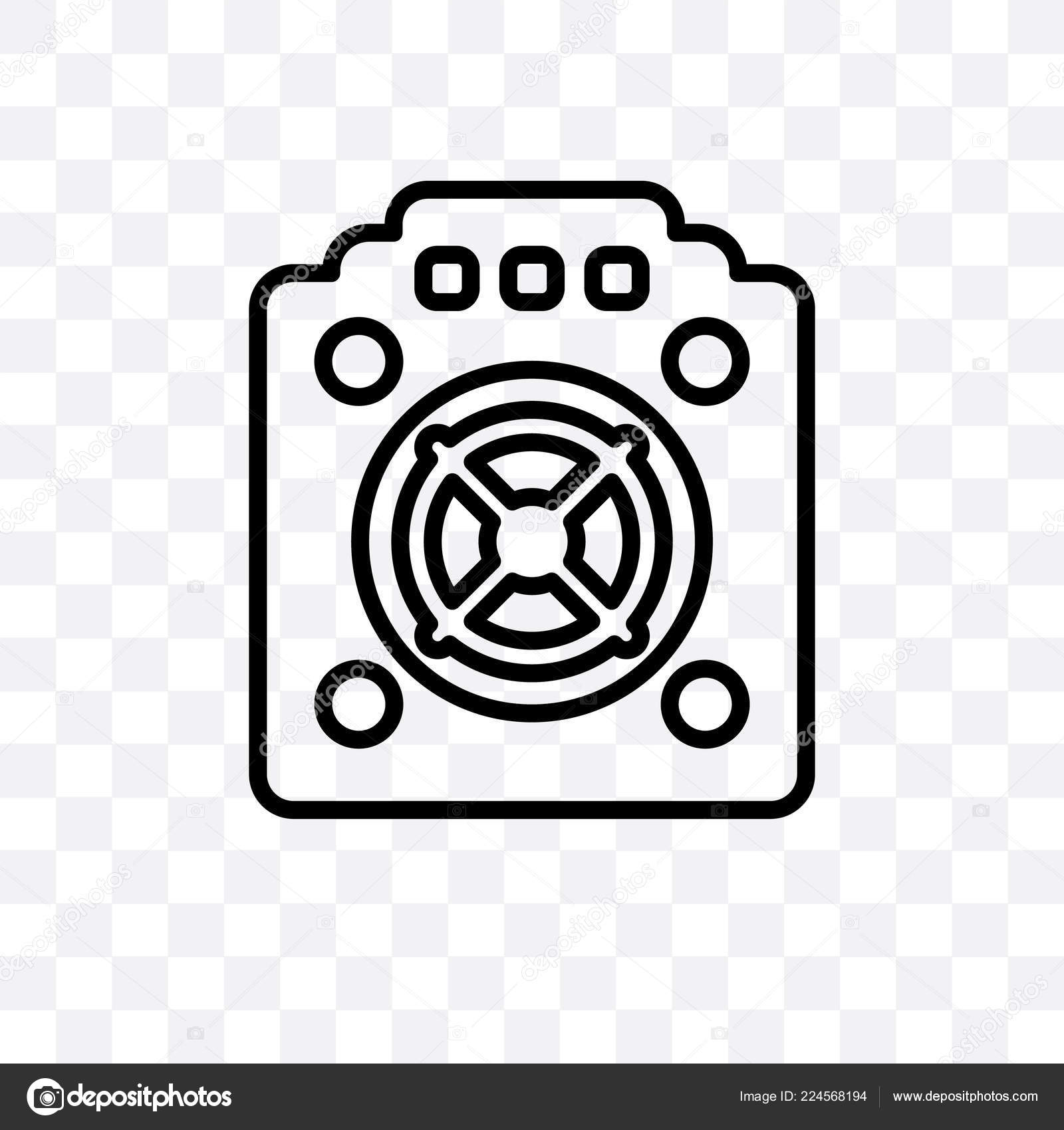 Asic Miner Vector Linear Icon Isolated Transparent Background Asic ...