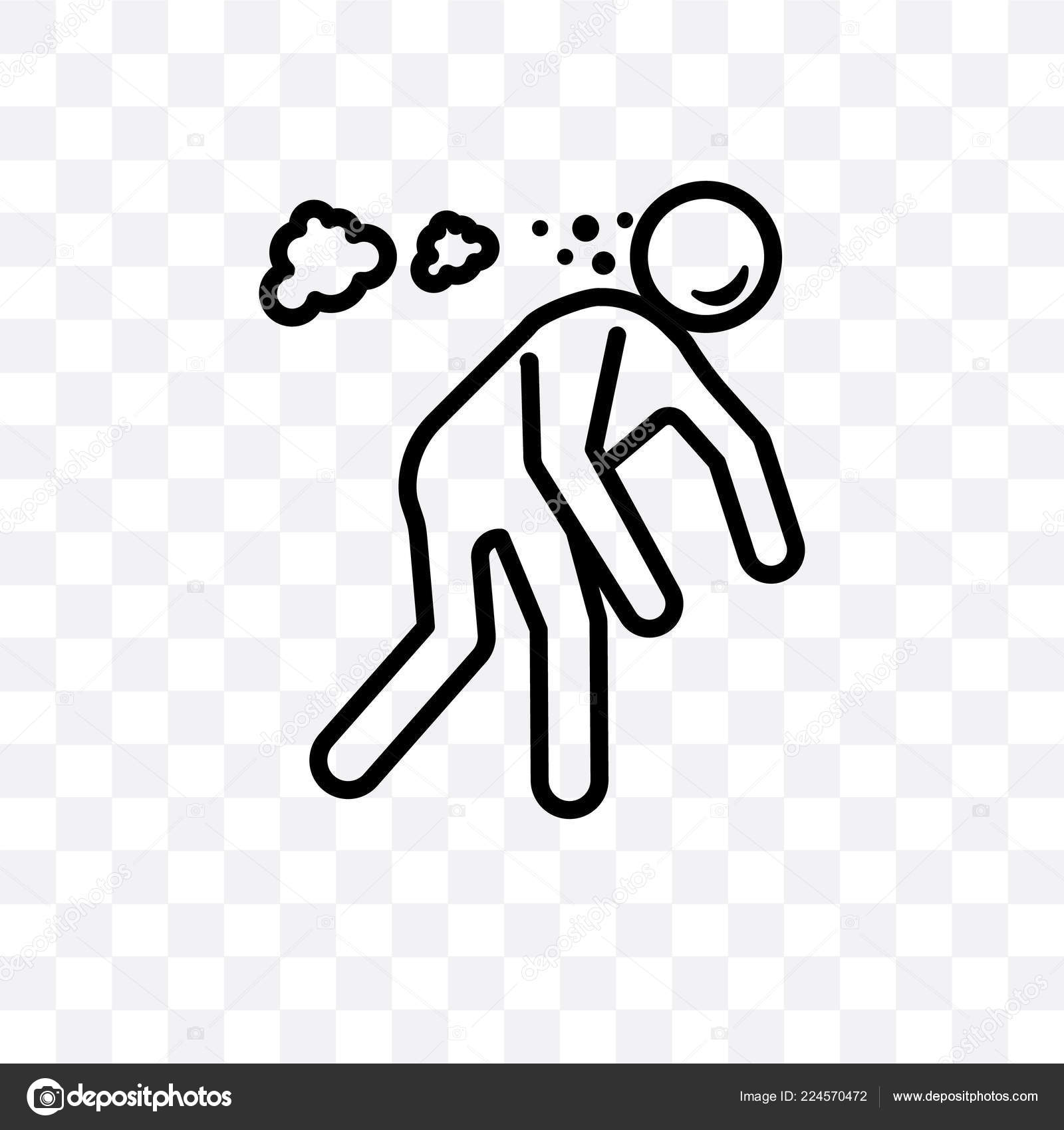 Drunk Human Vector Linear Icon Isolated Transparent Background Drunk ...