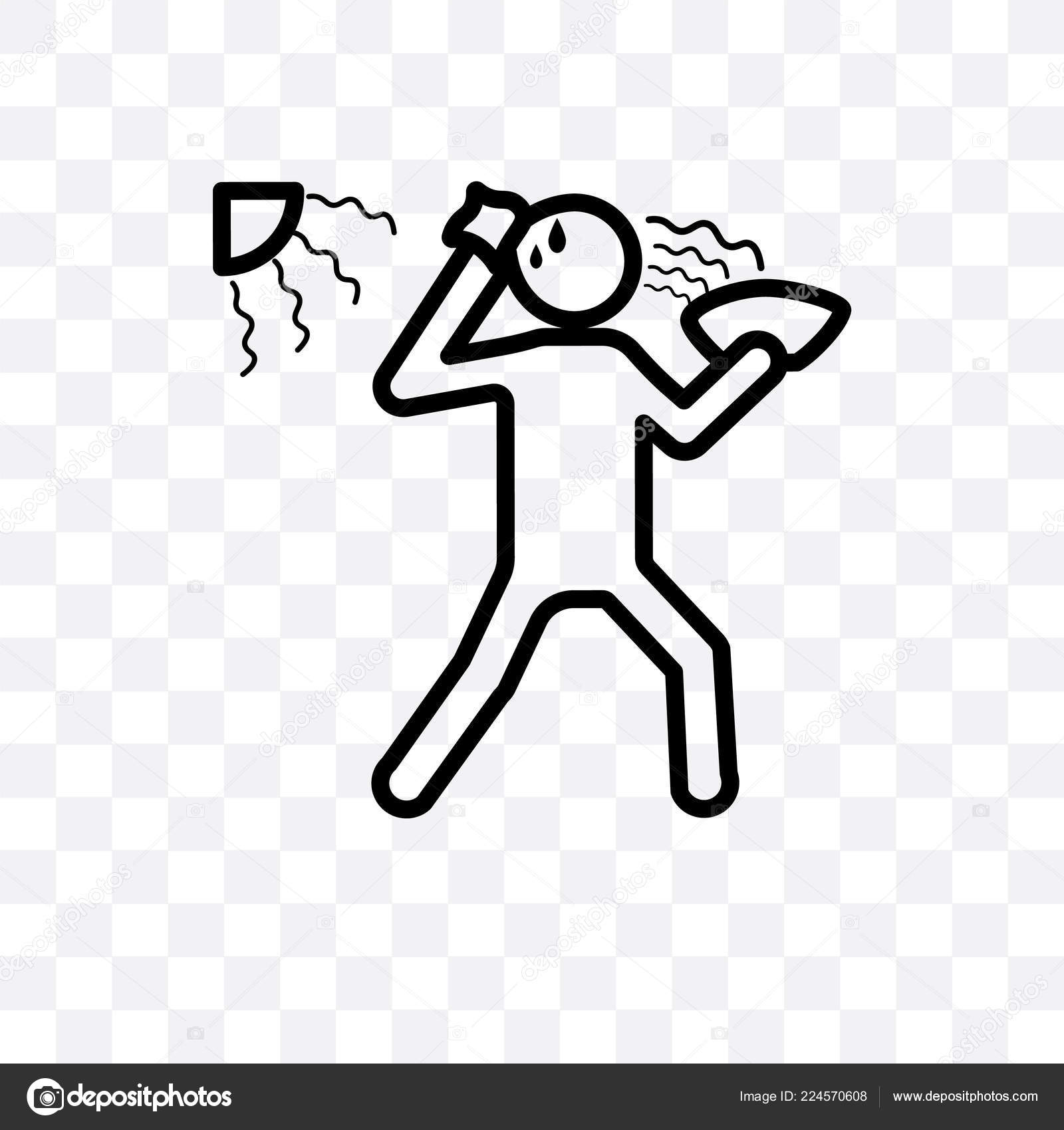 Hopeless Human Vector Linear Icon Isolated Transparent Background ...