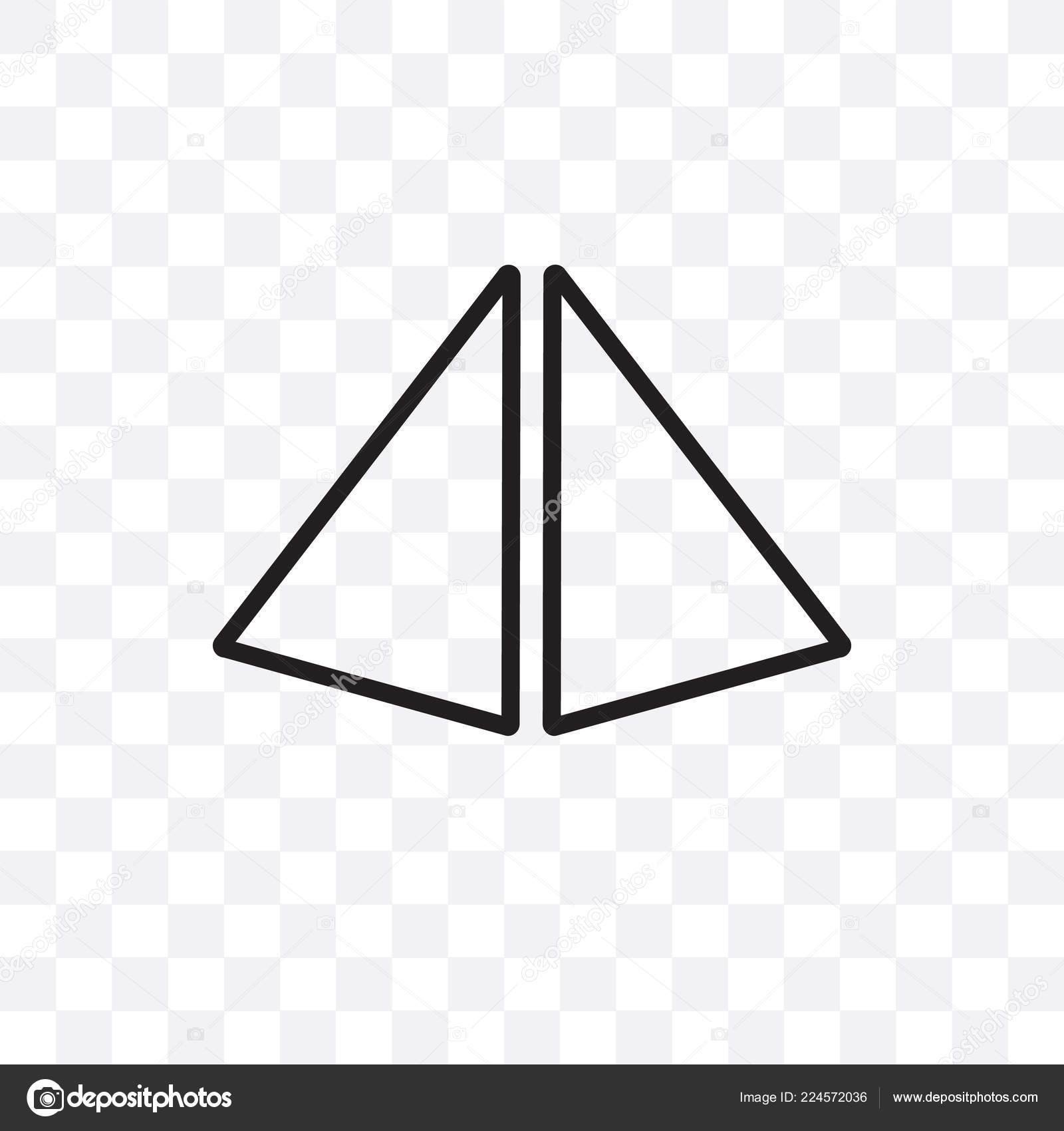 Prism Vector Linear Icon Isolated Transparent Background Prism ...