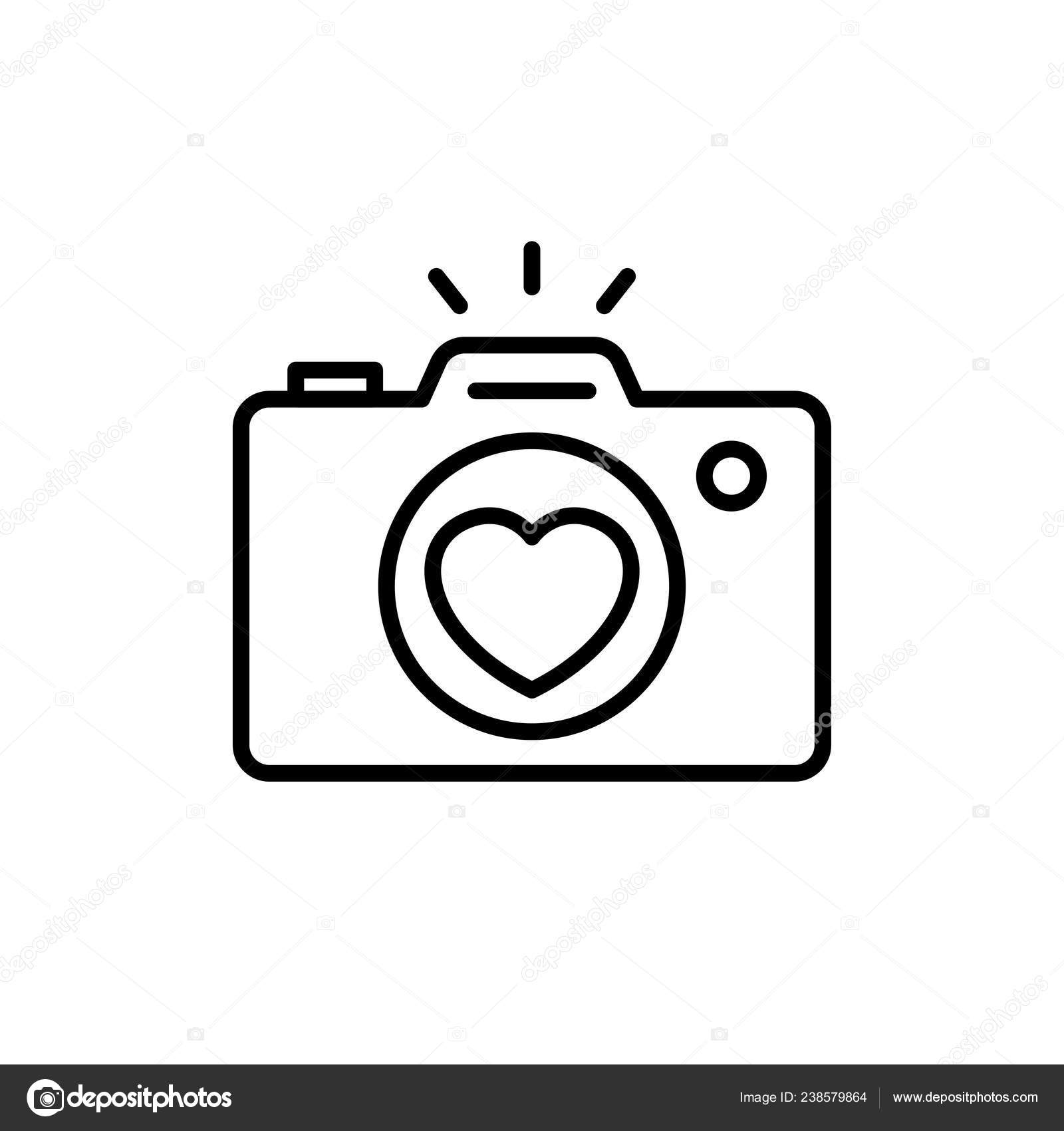 Logo Camera Heart Lens
