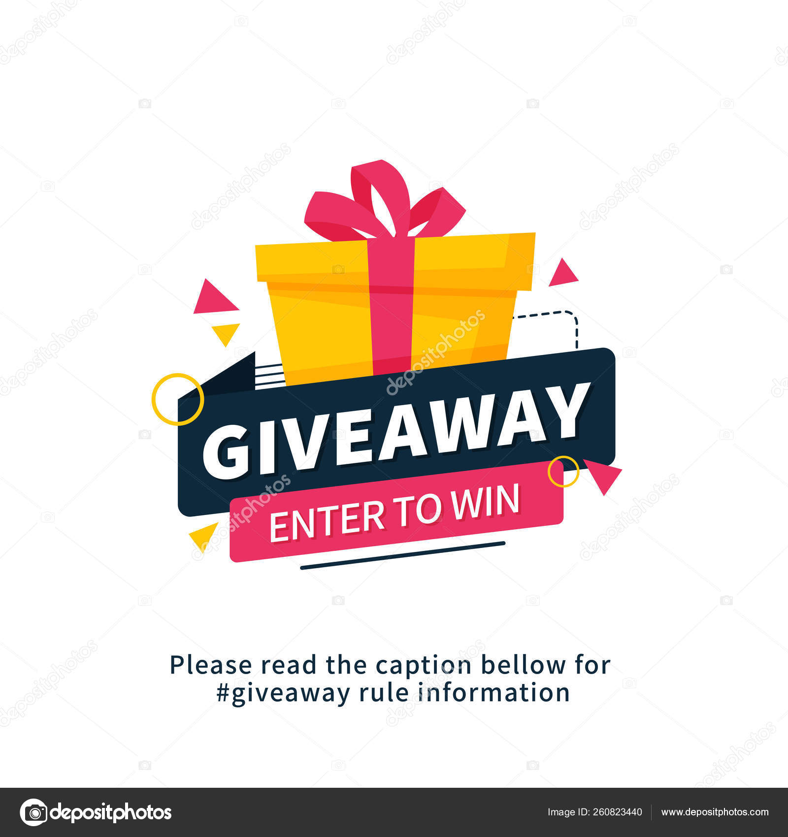Giveaway enter to win poster template design for social media post or ...