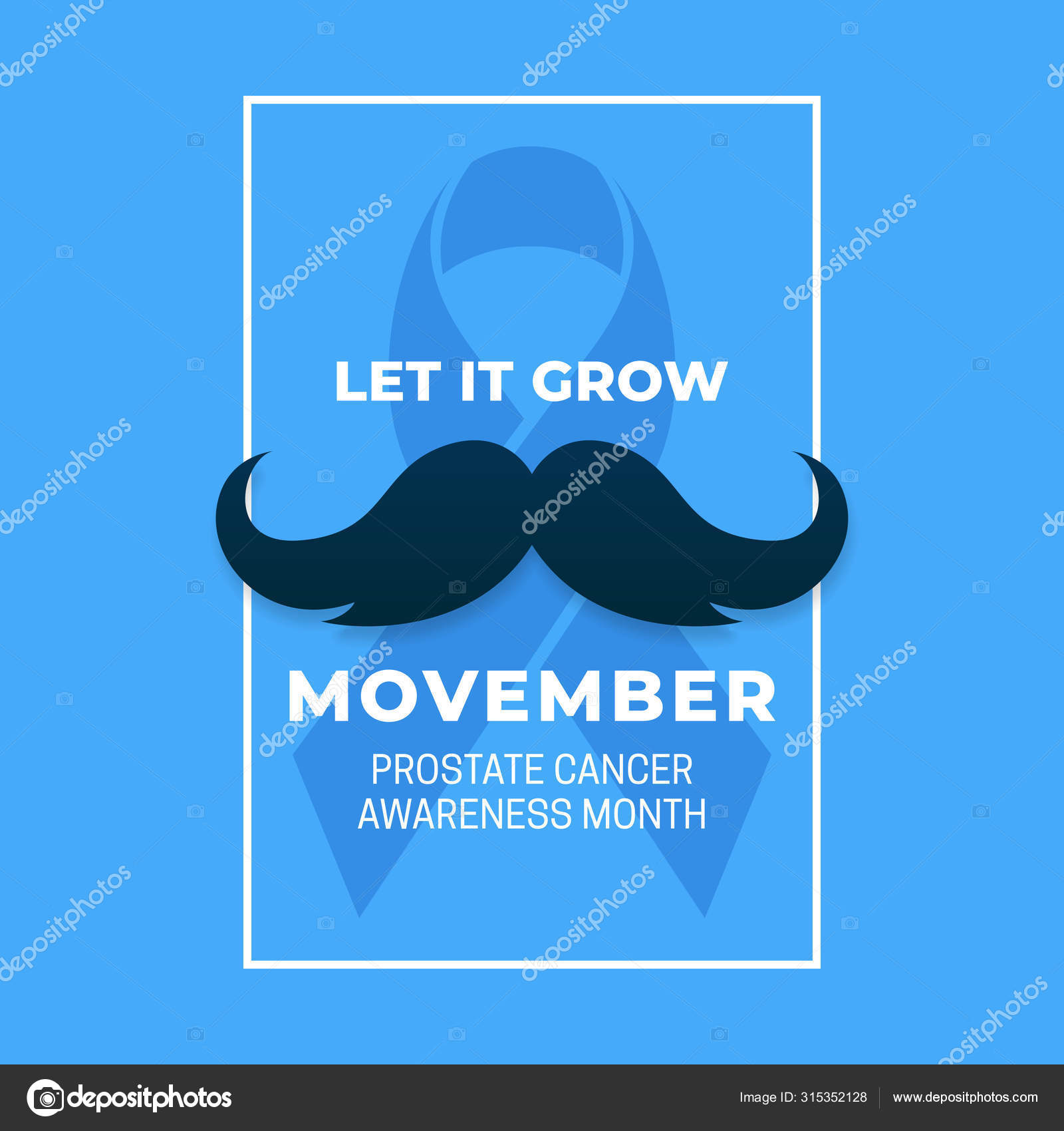 Simple Clean Movember Prostate Cancer Awareness Month Poster Campaign