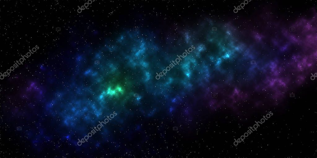 Textura abstracta cielo estrellado Vía Láctea galaxia bi-azul azul ...