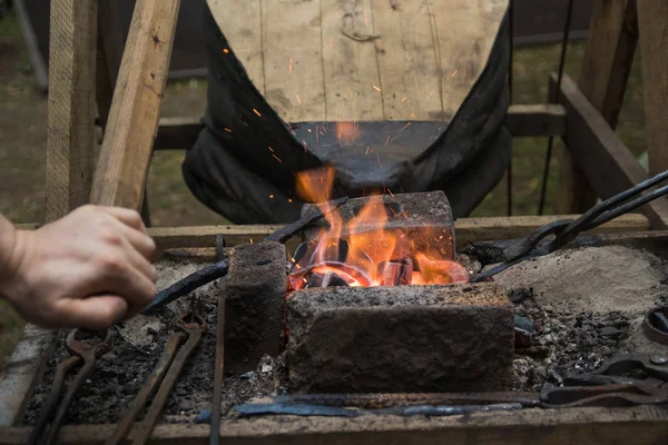 Forge, blacksmith's work, hot metal - Stock Image - Everypixel