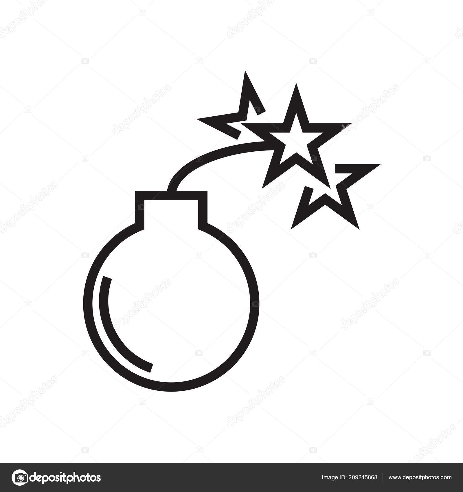 Bomb Icon Vector Isolated White Background Your Web Mobile App — Stock ...