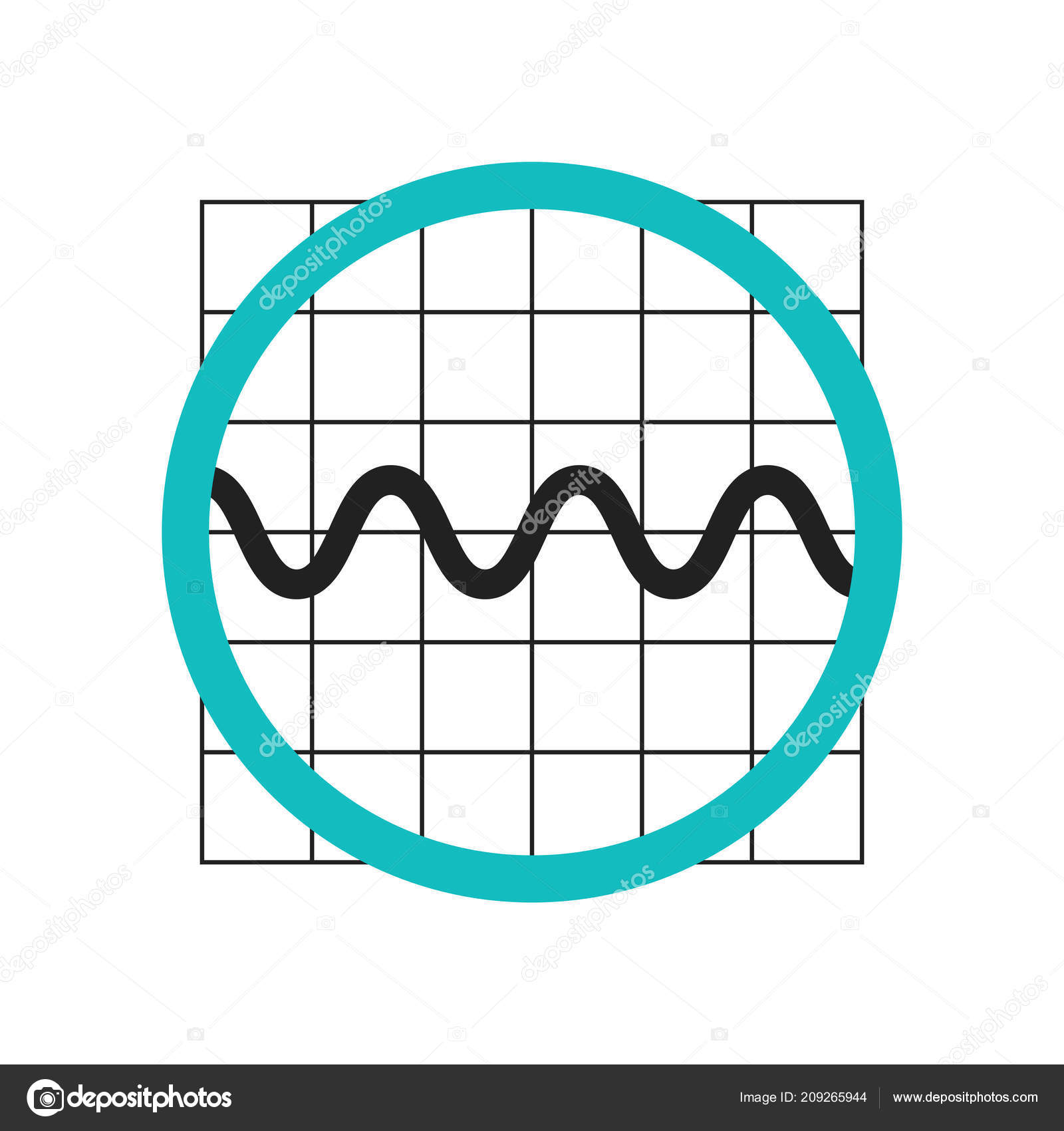 Vetor Gráfico Ícones Onda Senoidal Isolado Fundo Branco Para Seu imagem ...
