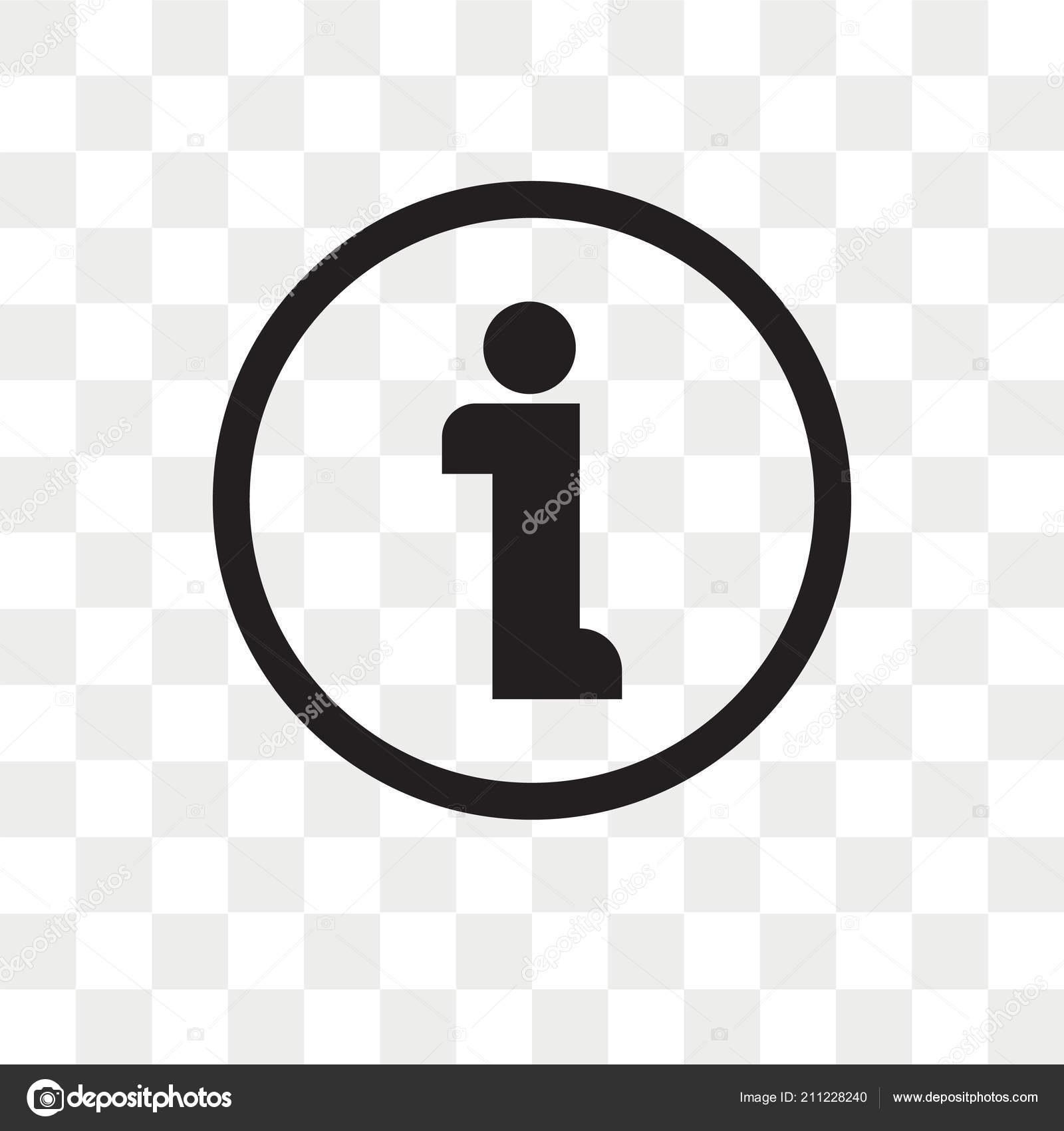 Icono Vector Información Aislado Sobre Fondo Transparente Concepto ...