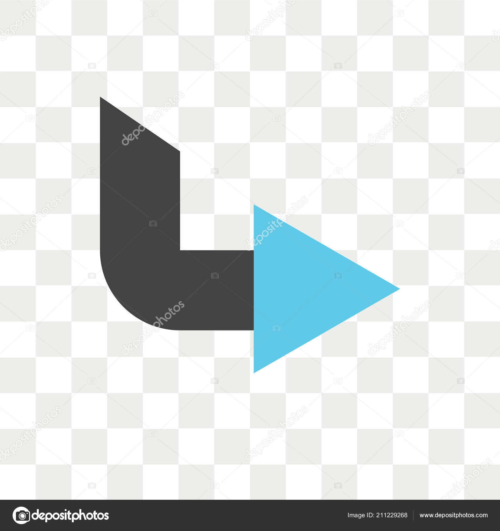 Right Arrow Vector Icon Isolated Transparent Background Right Arrow ...