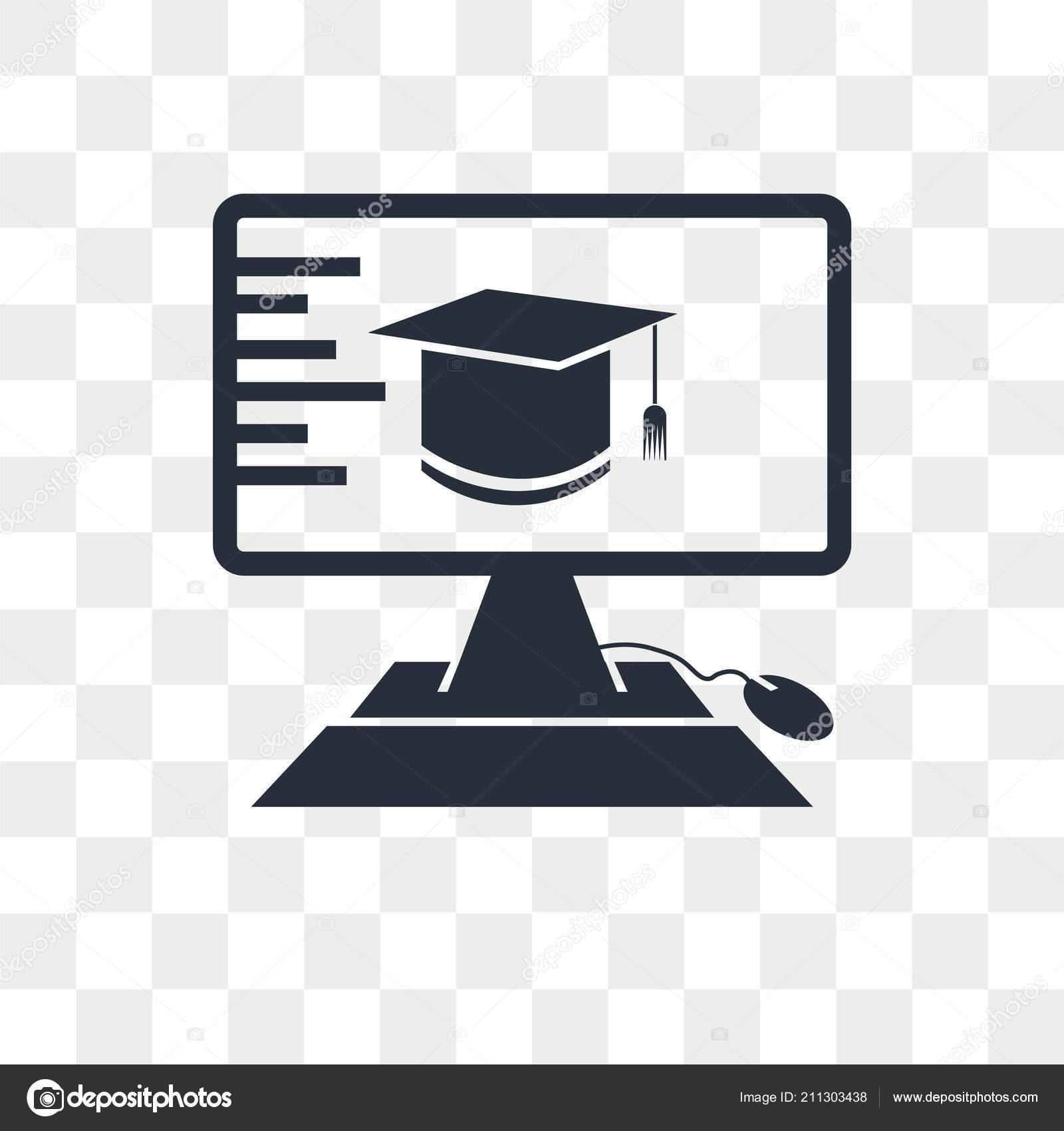 Elearning Vector Icon Isolated Transparent Background Elearning Logo ...