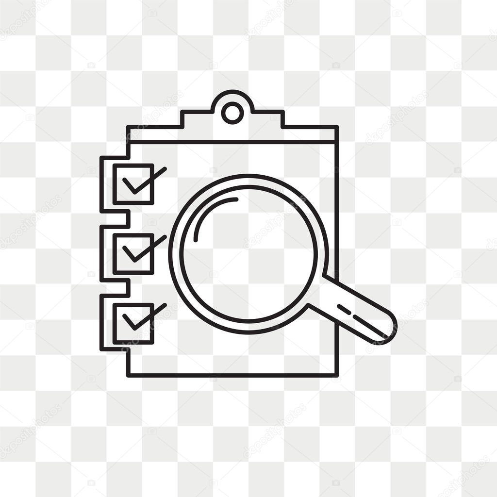 Evaluation vector icon isolated on transparent background, Evalu ...