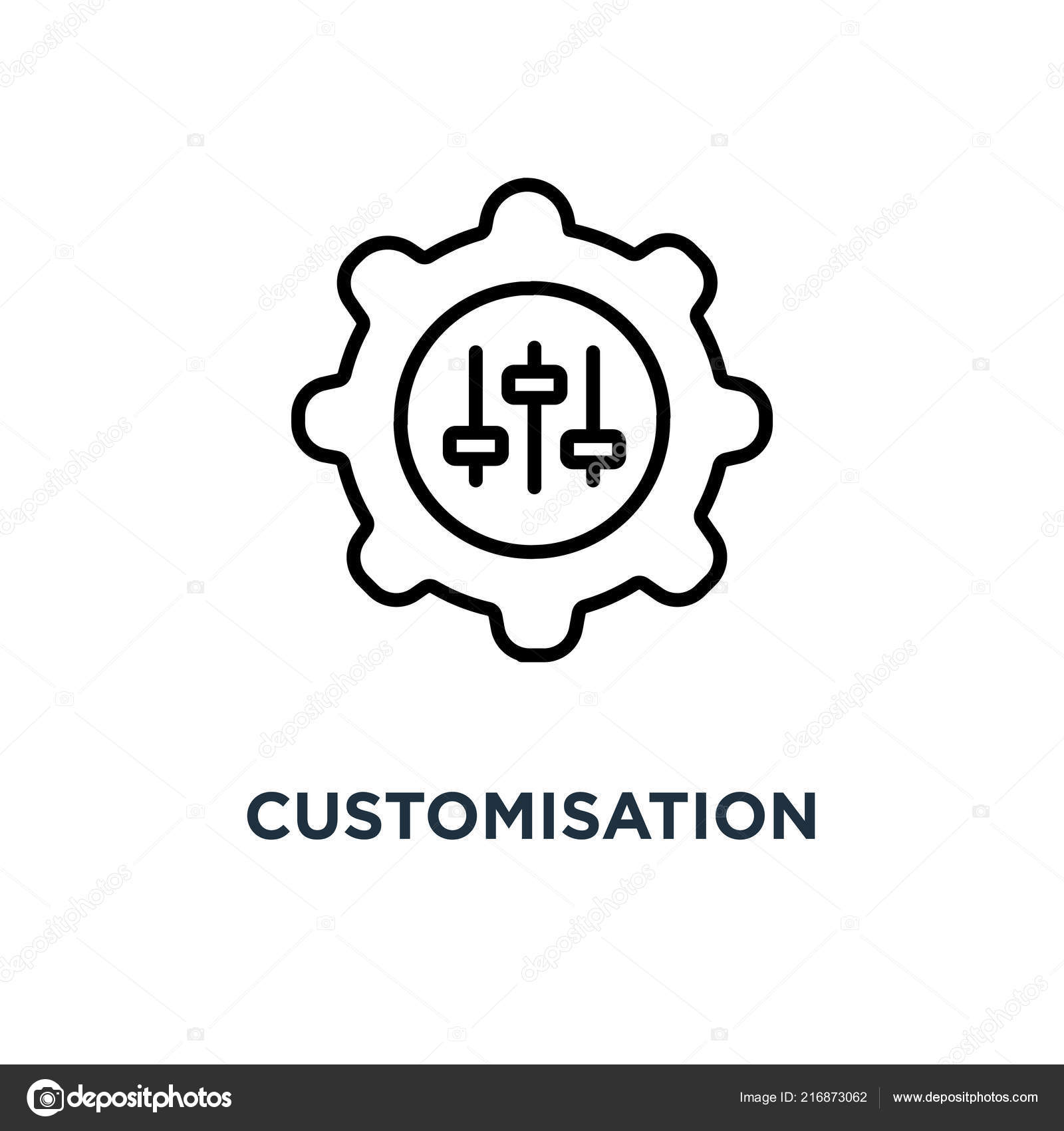 Customisation Icon Customisation Concept Symbol Design Vector ...