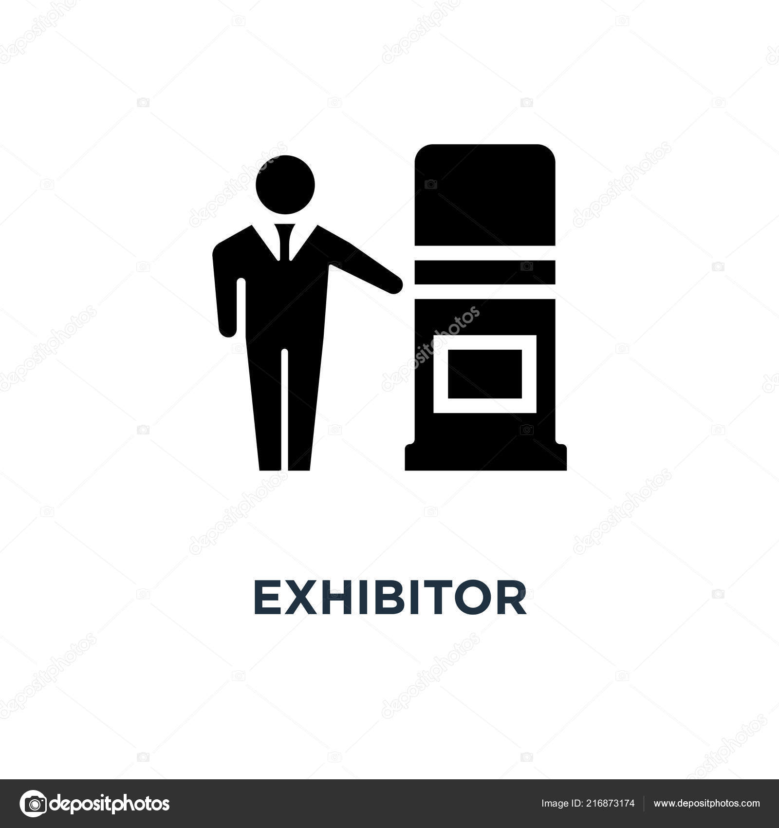 Exhibitor Icon Exhibitor Concept Symbol Design Vector Illustration ...