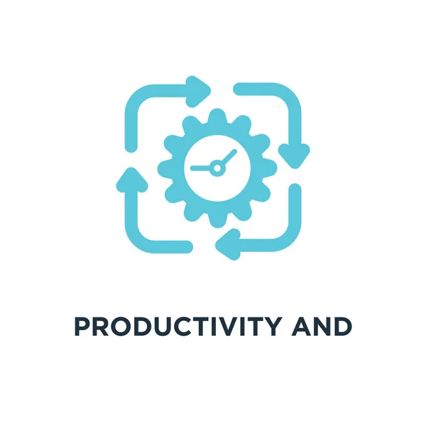 icono de productividad y eficiencia. diseño de símbolos de concepto de ...