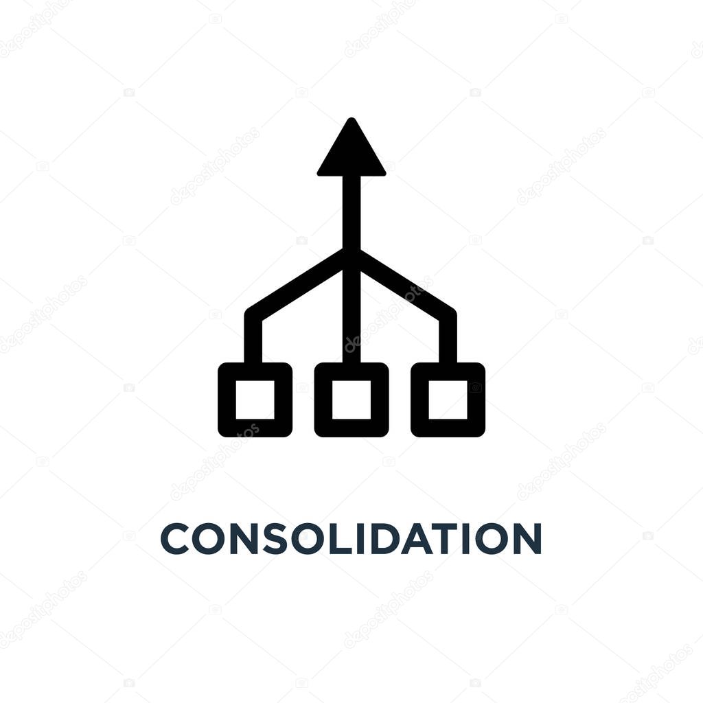 Consolidation Icon Consolidation Concept Symbol Design Vector ...