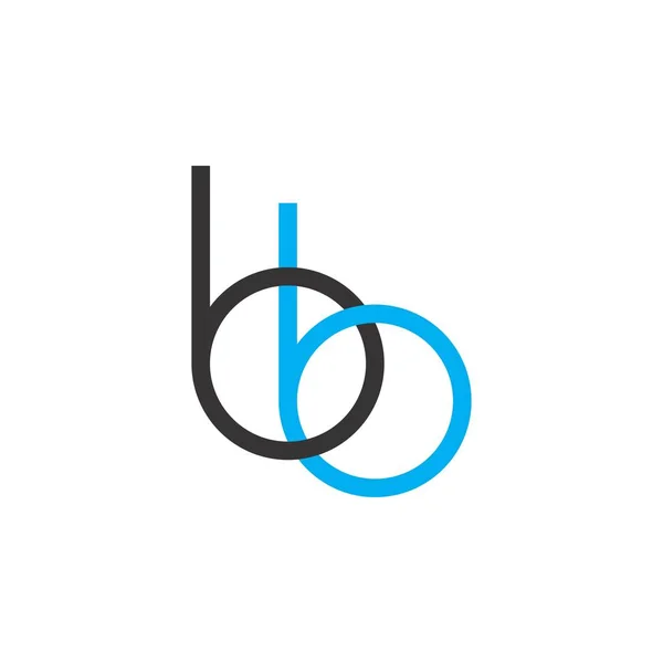 Letter Simple Overlapping Line Symbol Logo Vector — Stock Vector ...