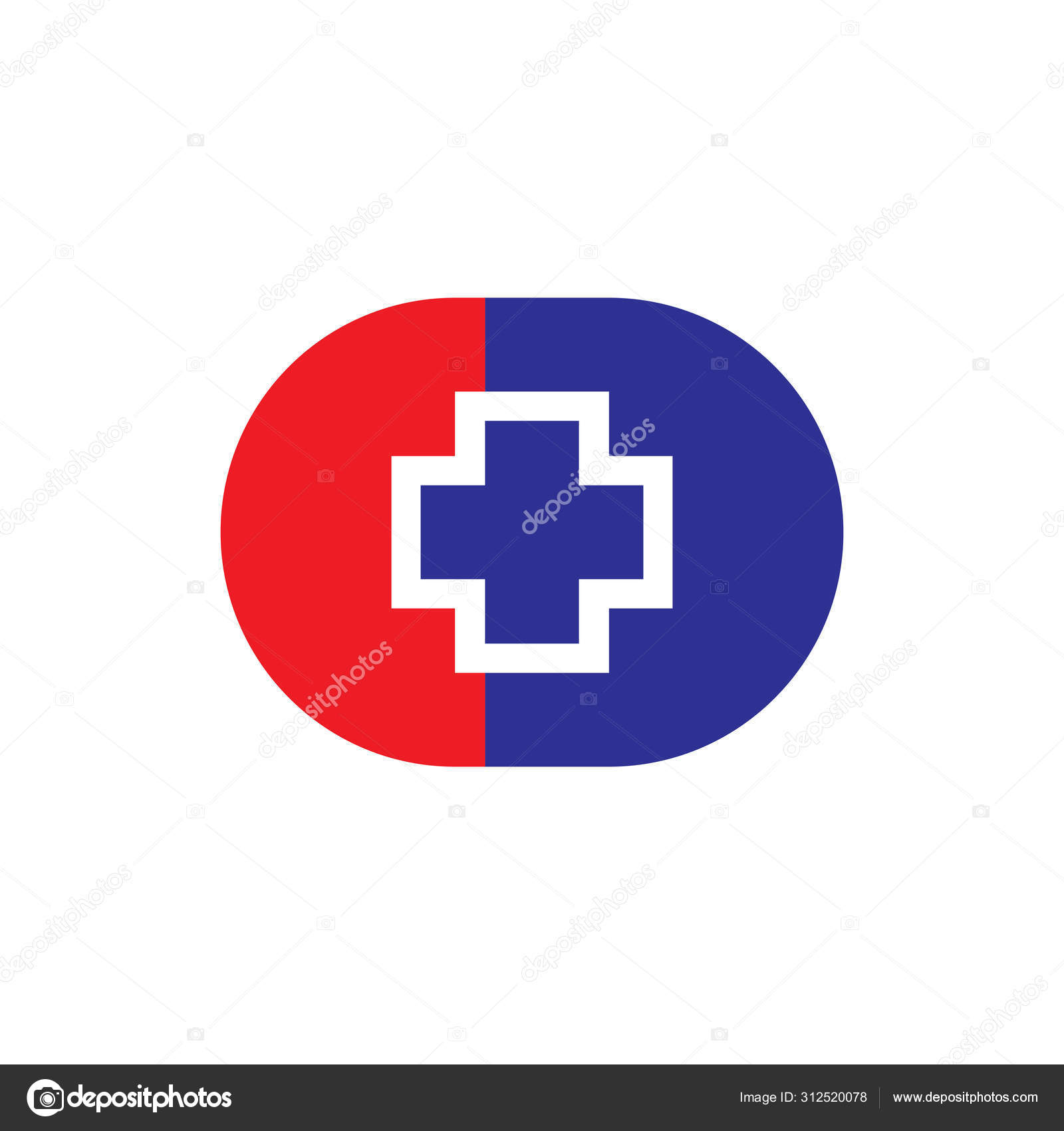 Capsule with Plus logo design vector Stock Vector Image by ©Drijimedia ...