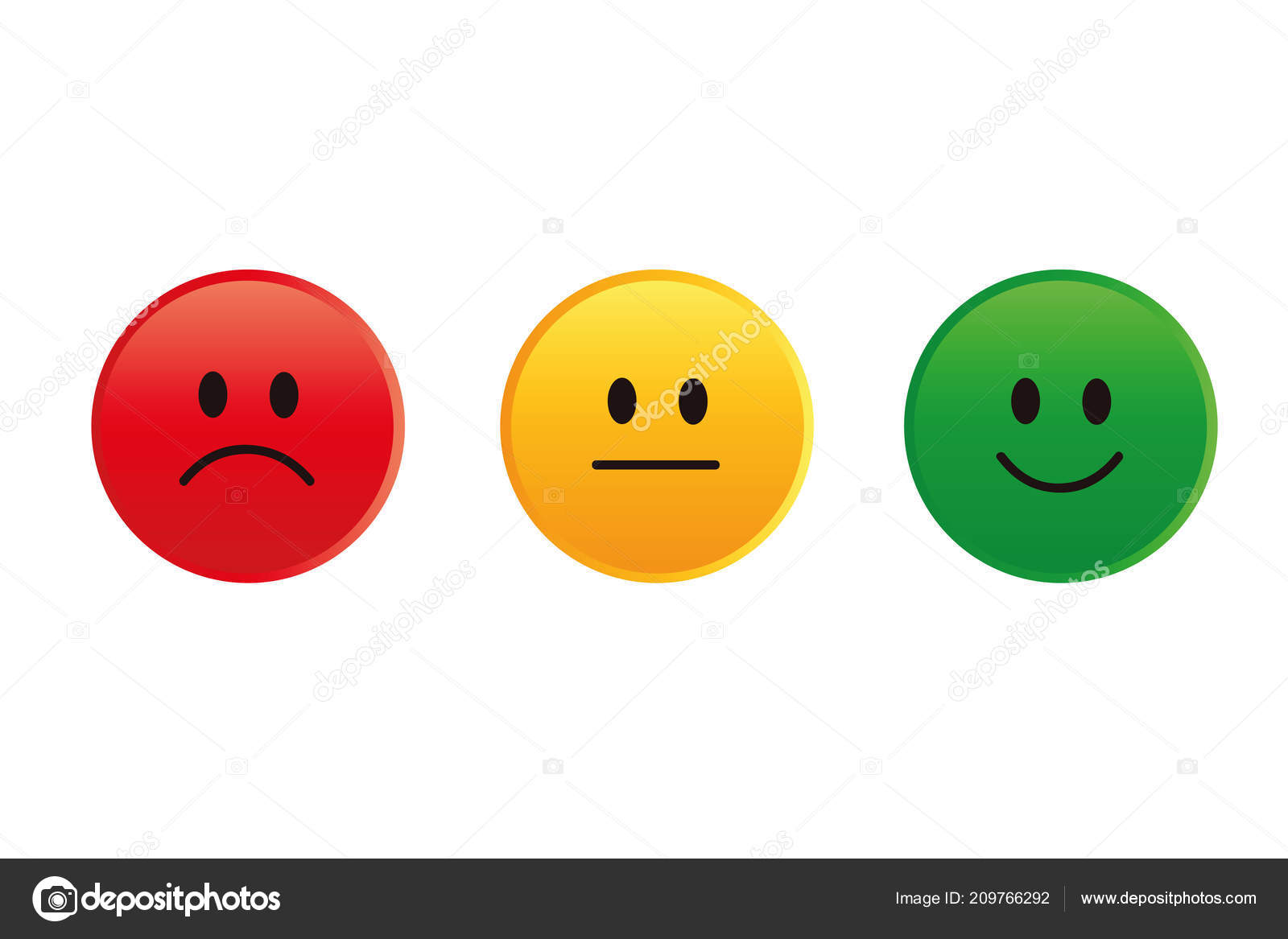 Rating smiley faces red to green Stock Vector Image by ...