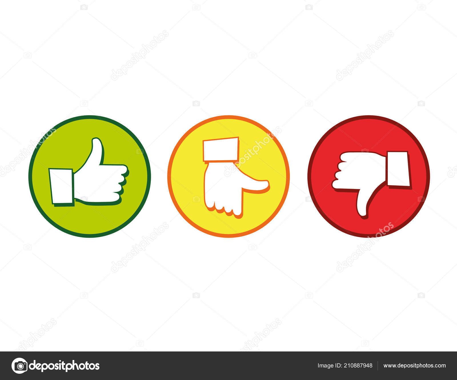 Me gusta y no me gustan las manos etiqueta Stock Vector by ...