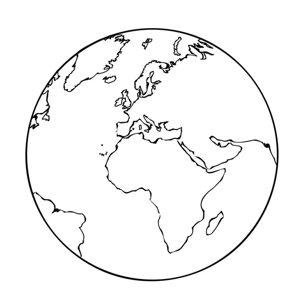 Earth globes simple grey drawing Stock Illustration by ...