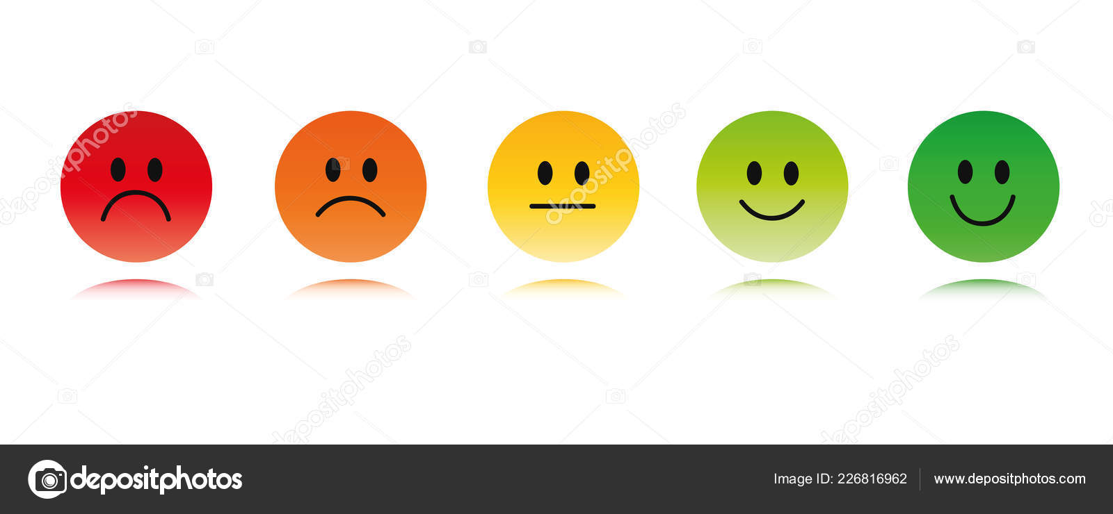 Rating smiley faces red to green Stock Vector Image by ...