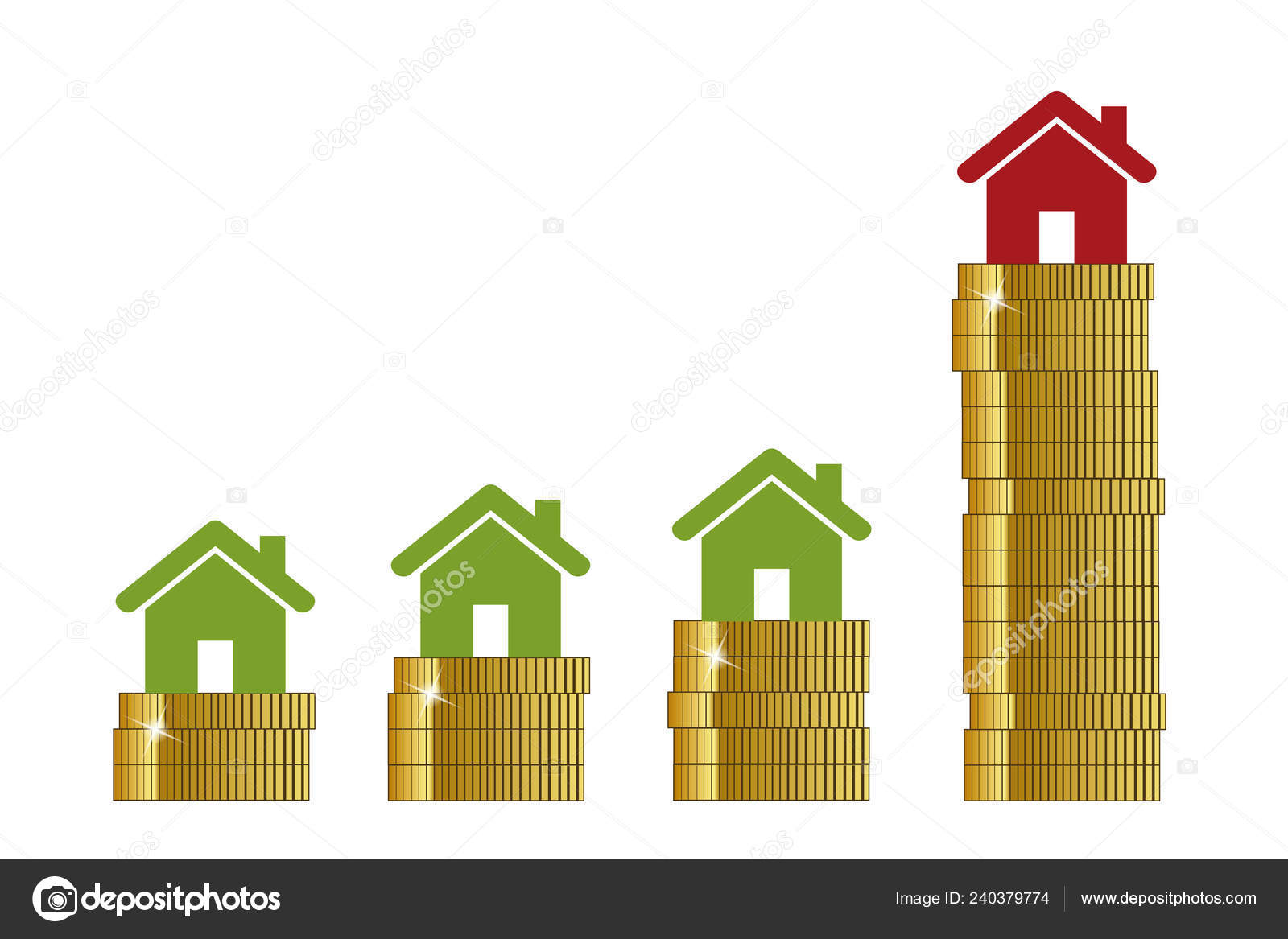 Low and high property prices Stock Vector Image by ©krissikunterbunt ...