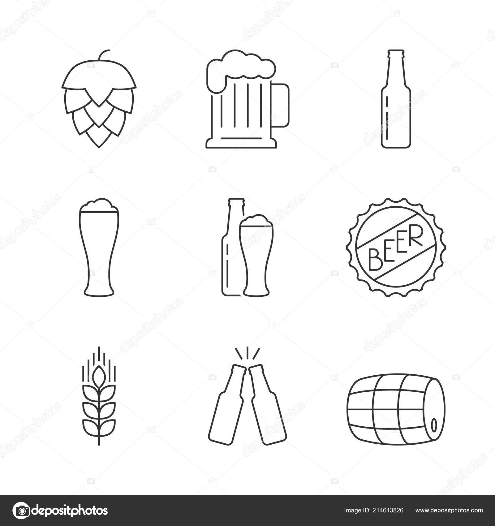 Simple icons beer set Stock Vector Image by ©Pixelalex #214613826