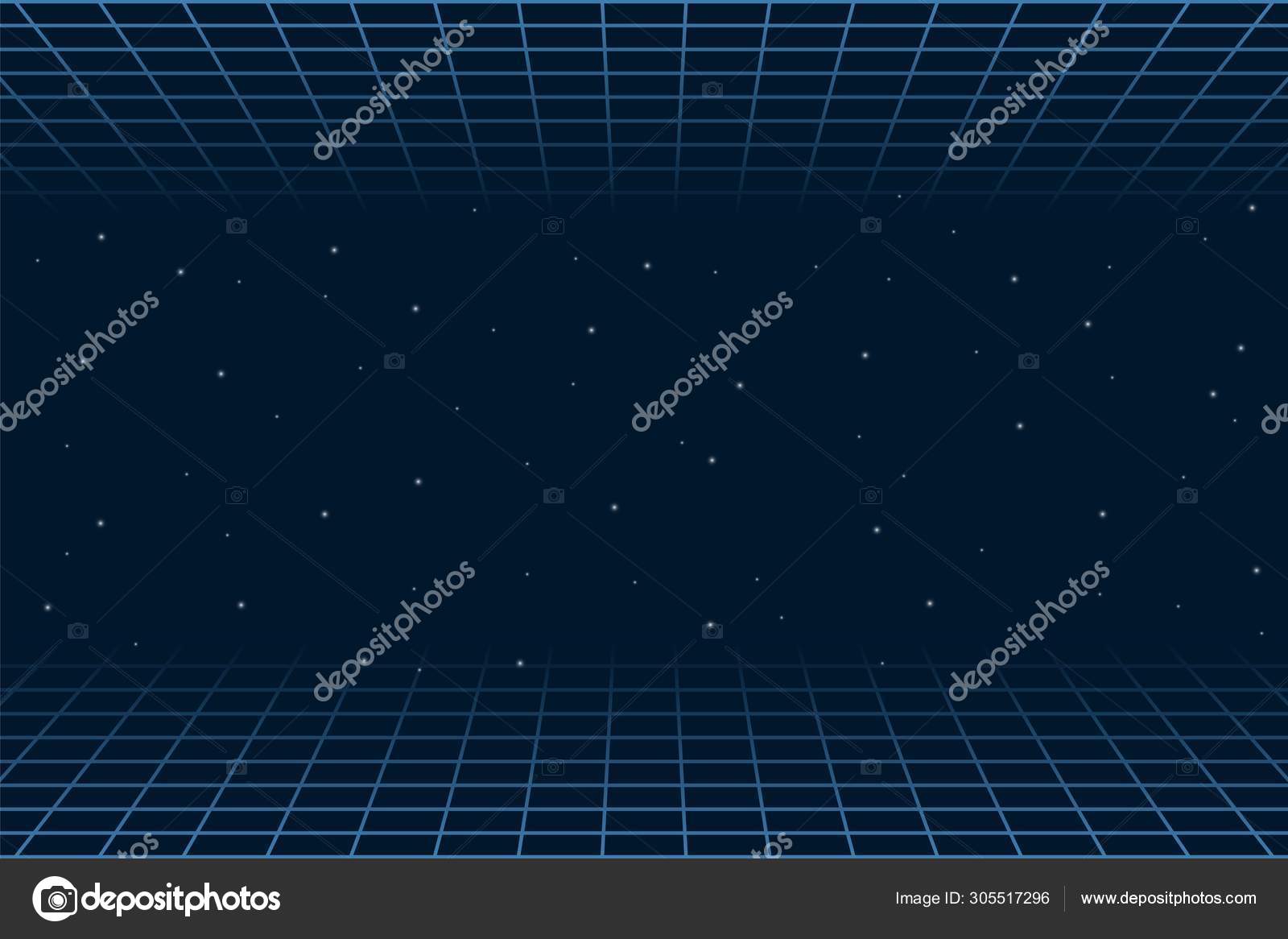 Horizontal matrix grid in space. Futuristic background Stock Vector ...