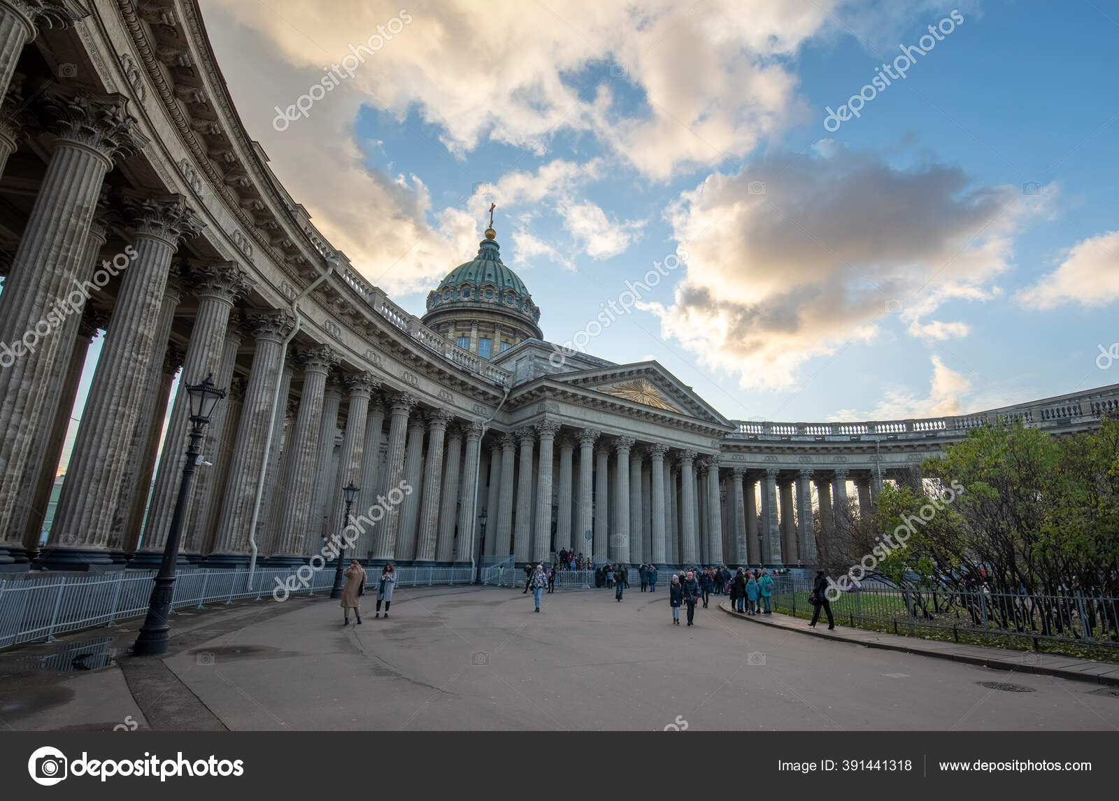 Kazan Cathedral Kazanskiy Kafedralniy Sobor Also Known Cathedral Our Lady – Stock Editorial ...