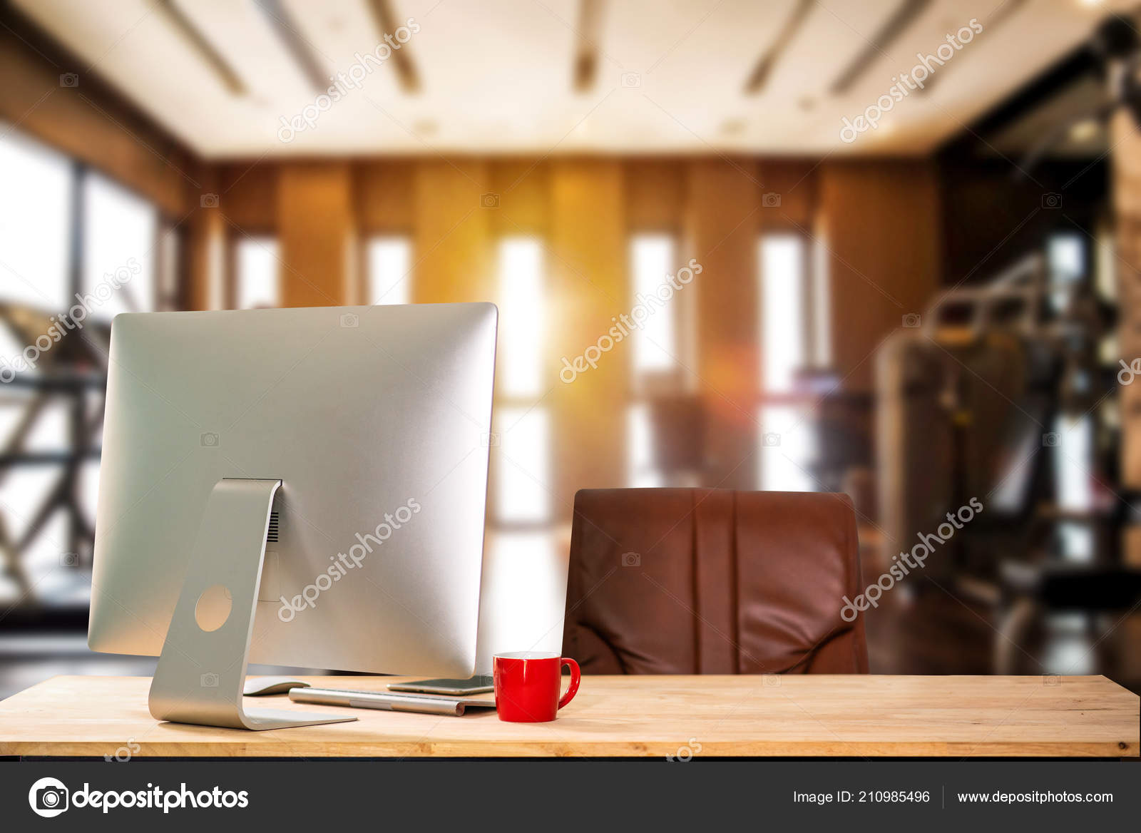 Office Desk Front View