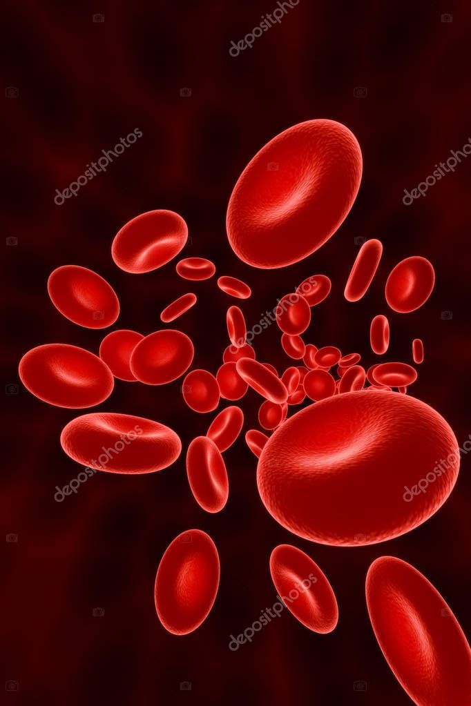 Grupo de glóbulos rojos o glóbulos rojos que fluyen. Fondo rojo con ...