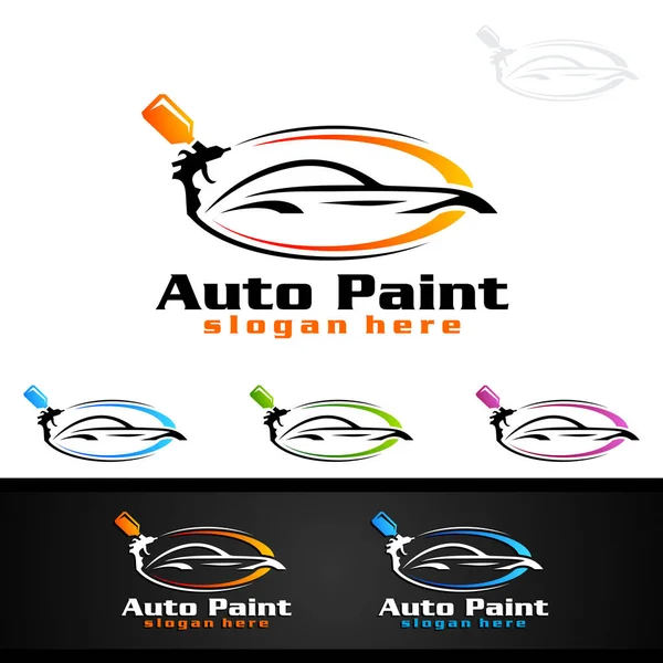 Auto paint logo imágenes de stock de arte vectorial | Depositphotos