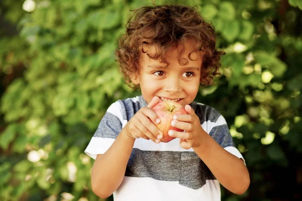 Mother Son Eating Apple Nature Mother Her Child Enjoy Early Stock Photo ...