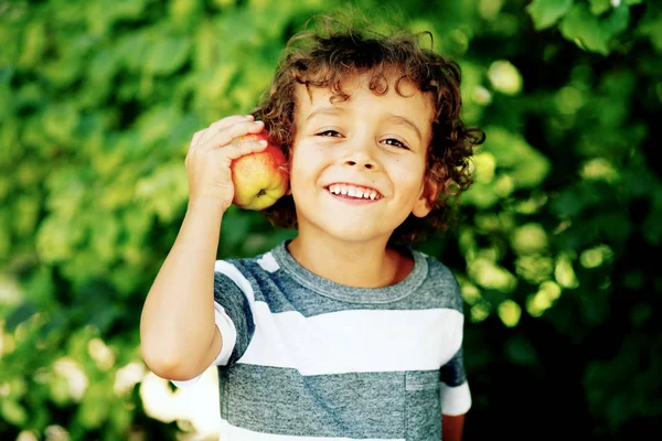 Mother Son Eating Apple Nature Mother Her Child Enjoy Early Stock Photo ...